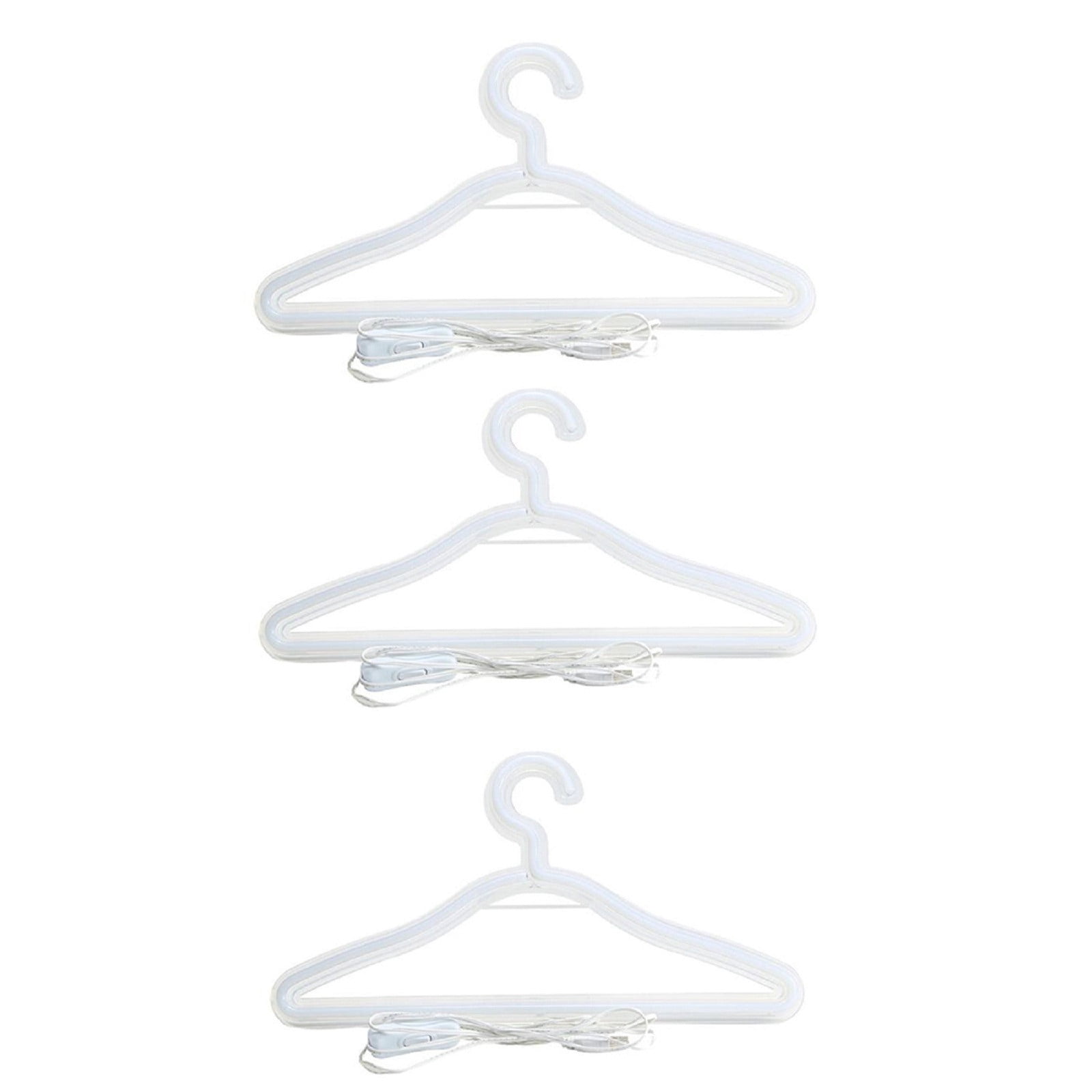 Wovilon Hooks Hangers Holders Led Neon Light Usb Powered Clothes Hanger ...