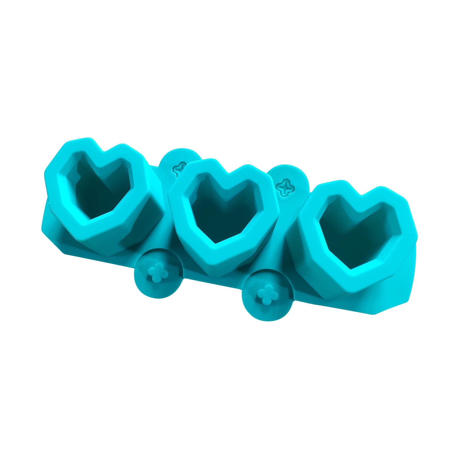 Wovilon Ice Cube Tray Ice Lattice 3 Silicone Heart Shaped Ice Glass ...