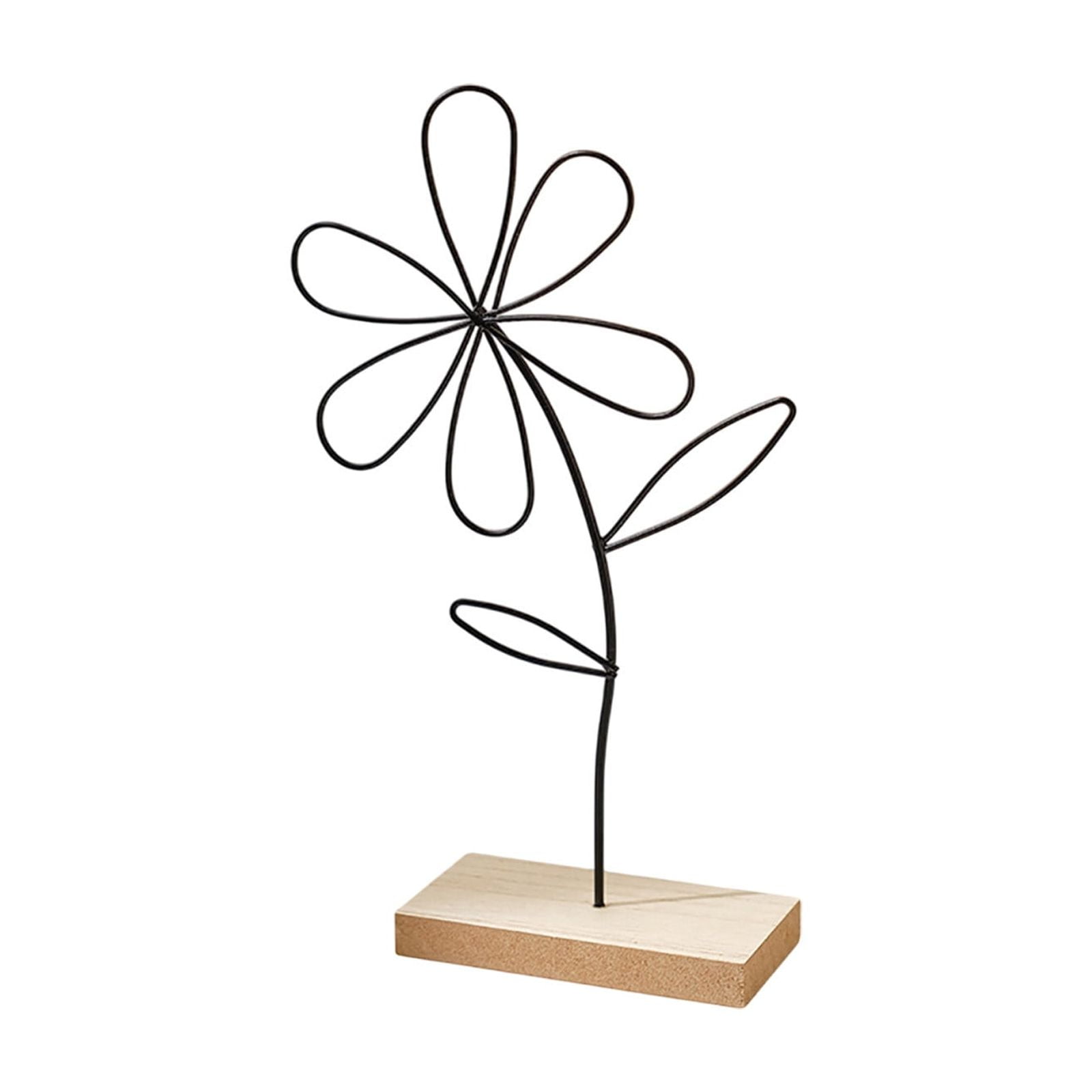 Wovilon Iron Flower Decorations Density Plank Based Living Room TV ...