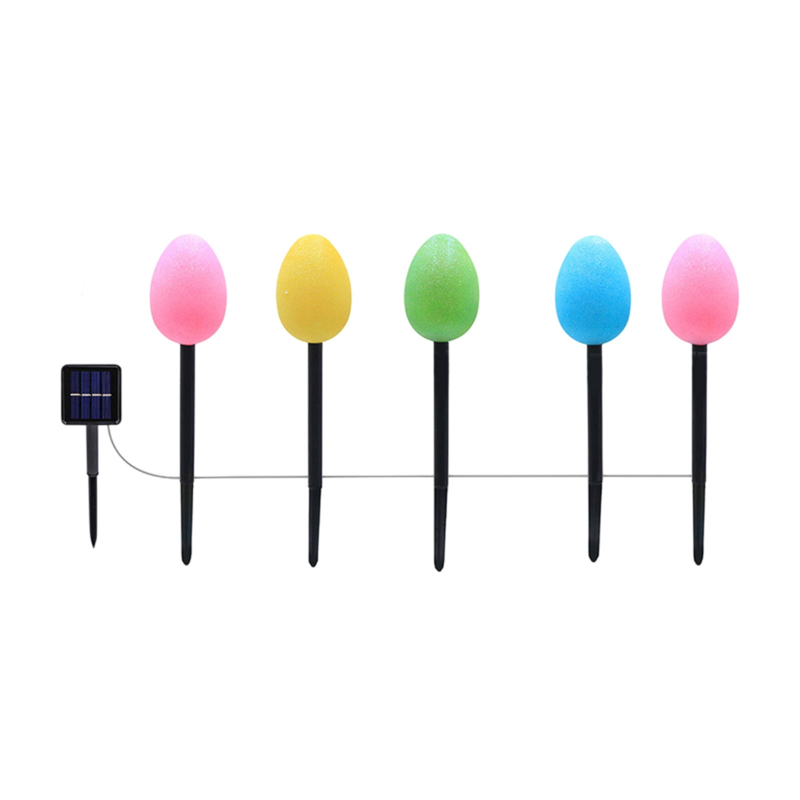 Wovilon LED Easter Solar Lights Easter Classic Eggs Elementals Solar ...
