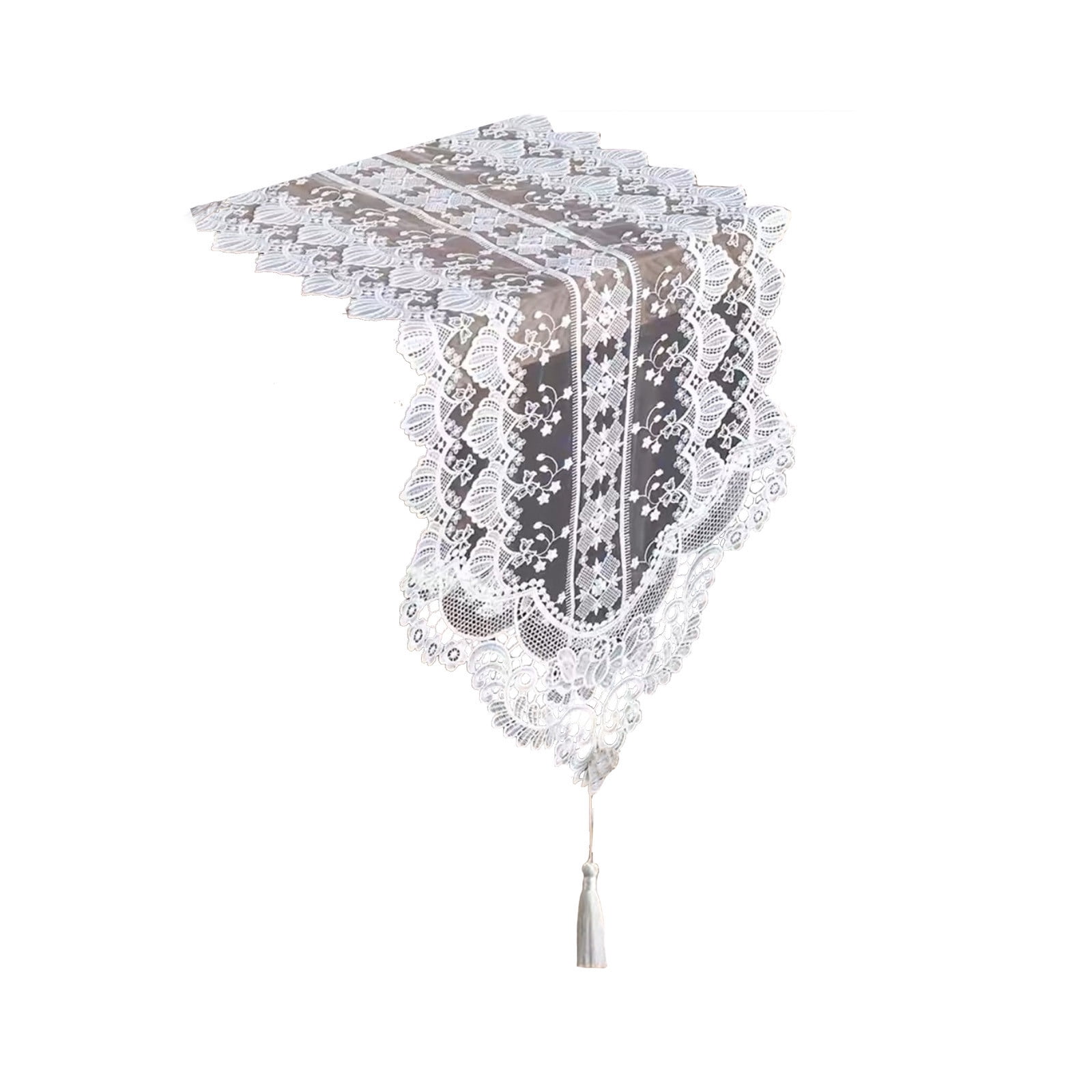 Wovilon Lace Table Runner Border New White Mesh Embroidery Hollow ...