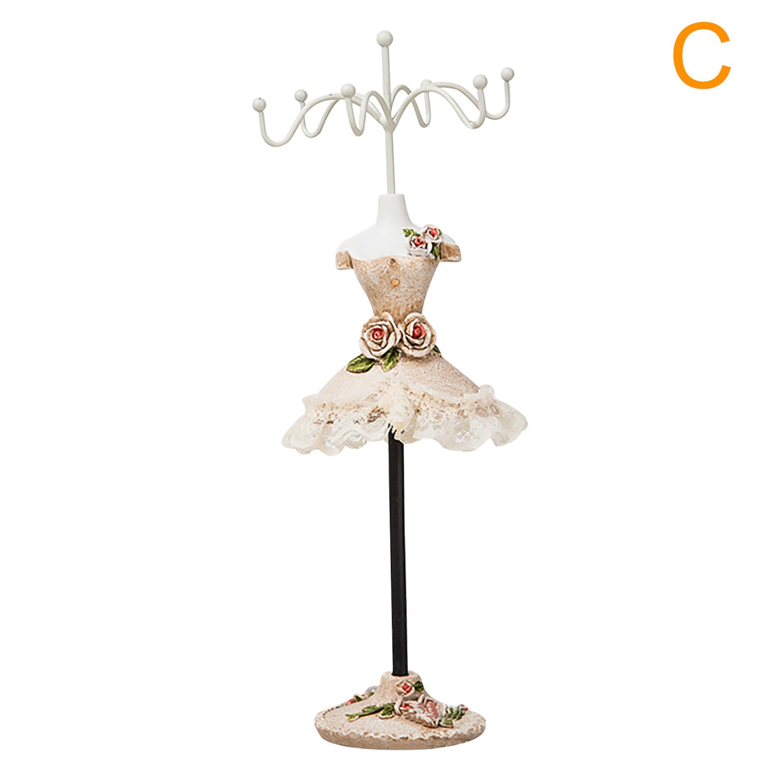 Wovilon Lady Mannequin Jewelry Holder Earring Display Stand Rotating ...