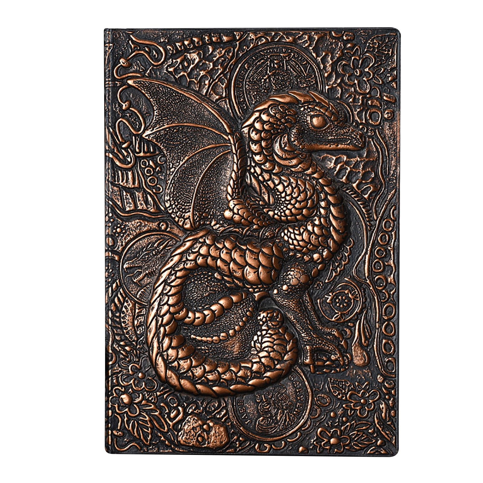 Wovilon Leather Writing Journal Vintage Notebook, Dinosaur Embossed ...