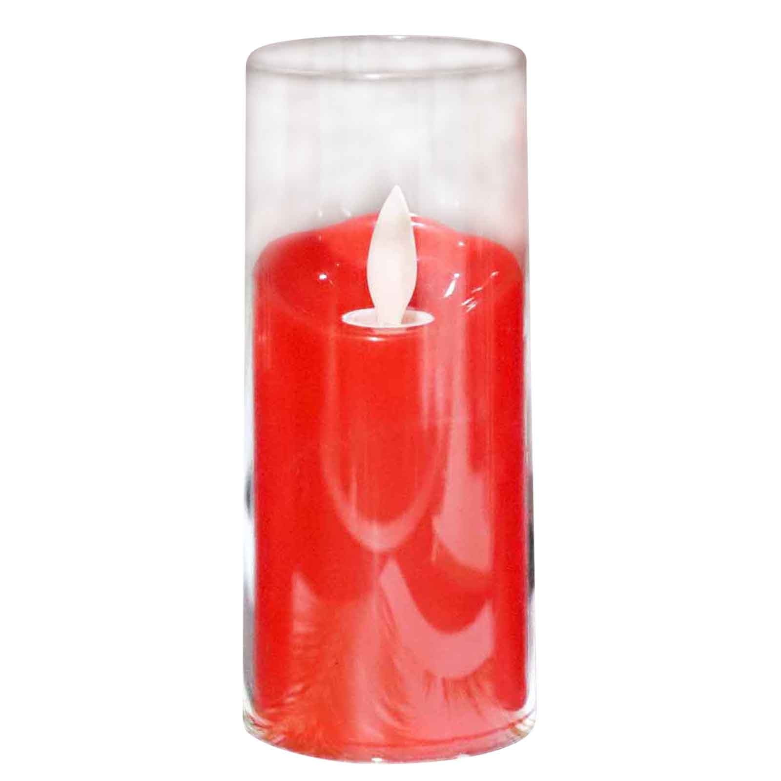 Wovilon Led Swing Simulation Glass Electronic Candle Light Red Festive ...