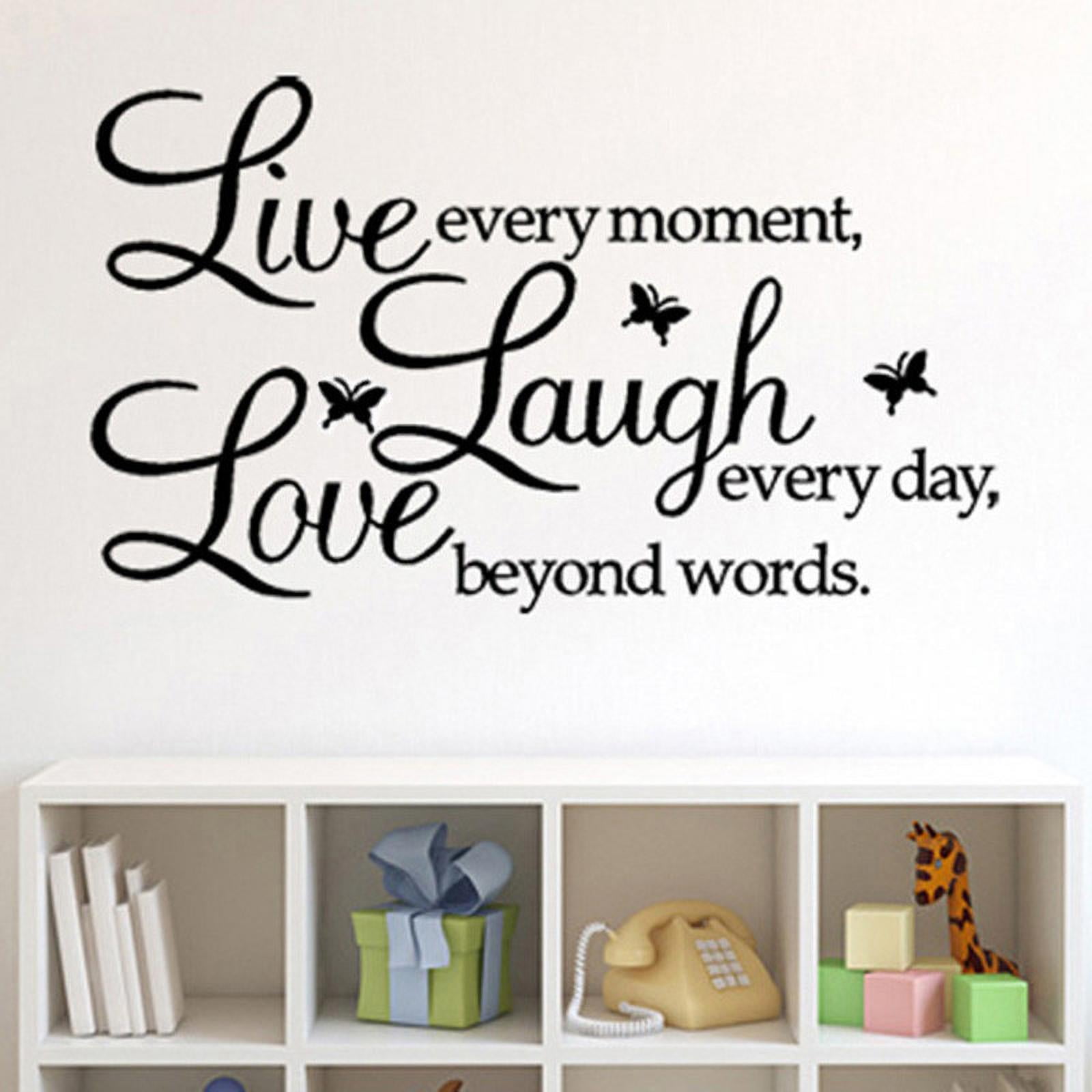 Wovilon Live Laugh Love Removable Art Vinyl Mural Home Room Decor Wall ...