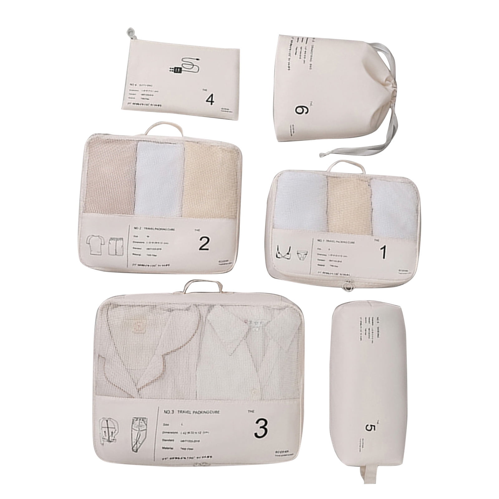 Wovilon Luggage Organiser Set Organizer Bags , Travel Storage Bag 6 ...