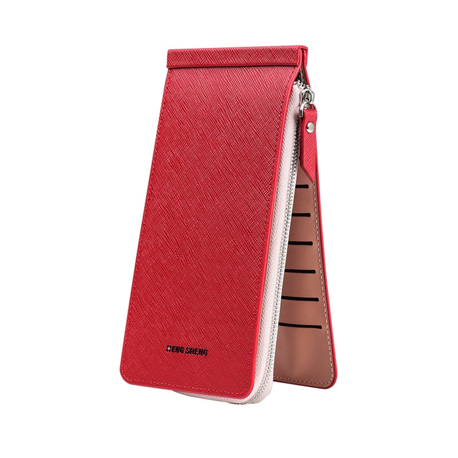 Wovilon Multifunctional Long Wallet, Women Zipper Pocket Leather Credit ...
