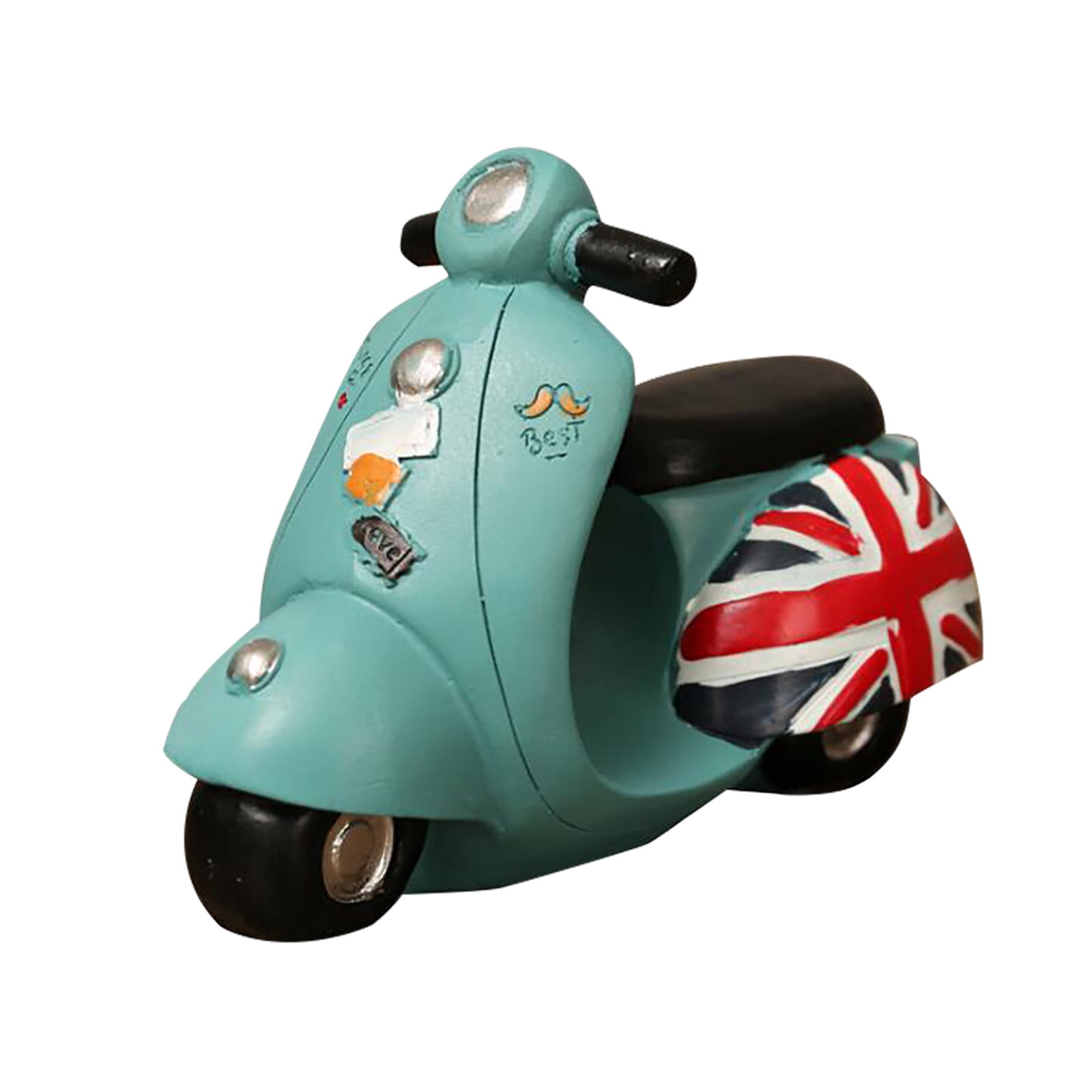 Wovilon Piggy Bank Antique Resin Motorcycle Model Coin Can Ornaments ...