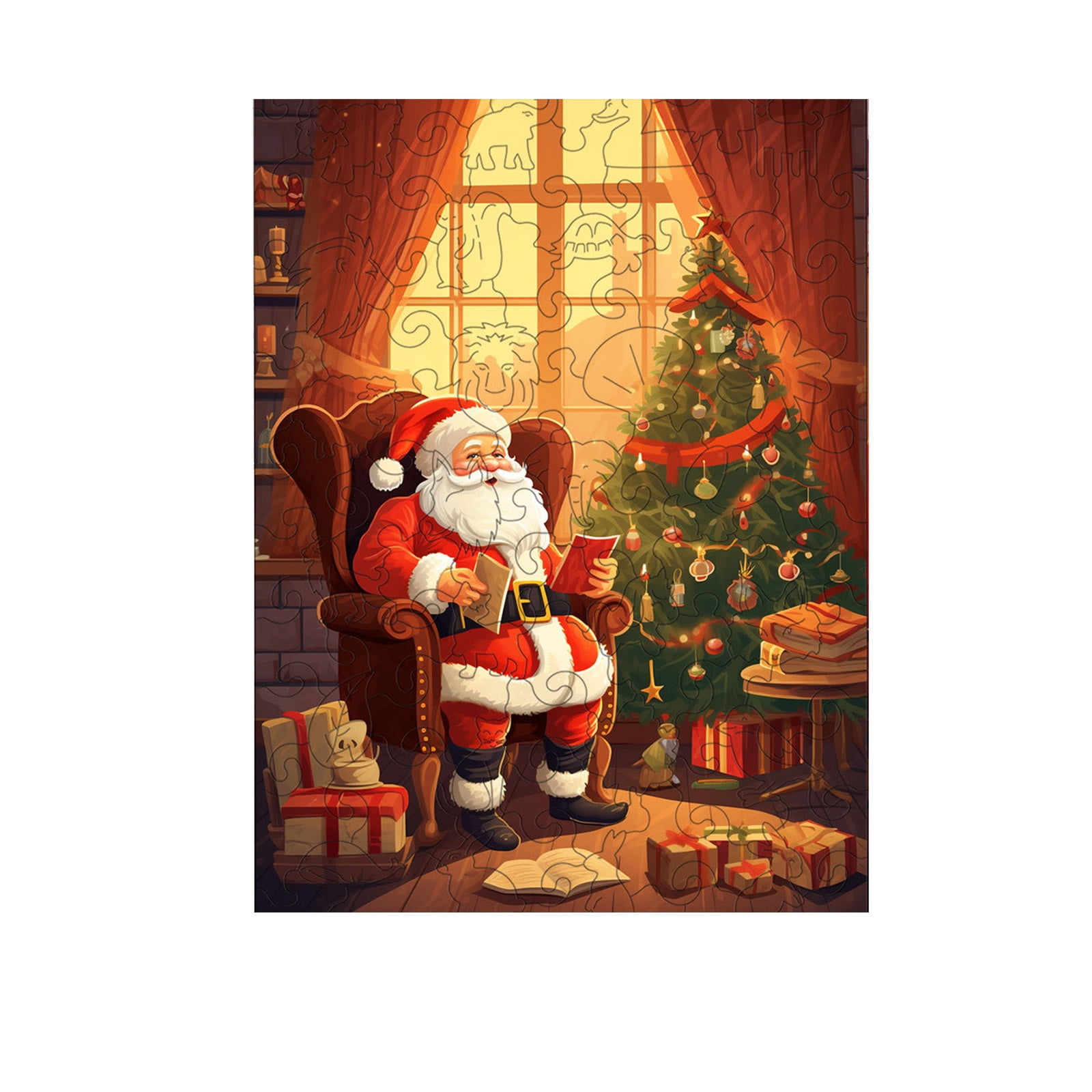 Wovilon Popular Christmas Wooden Puzzle Bird Shaped Anicorporeal Mal ...