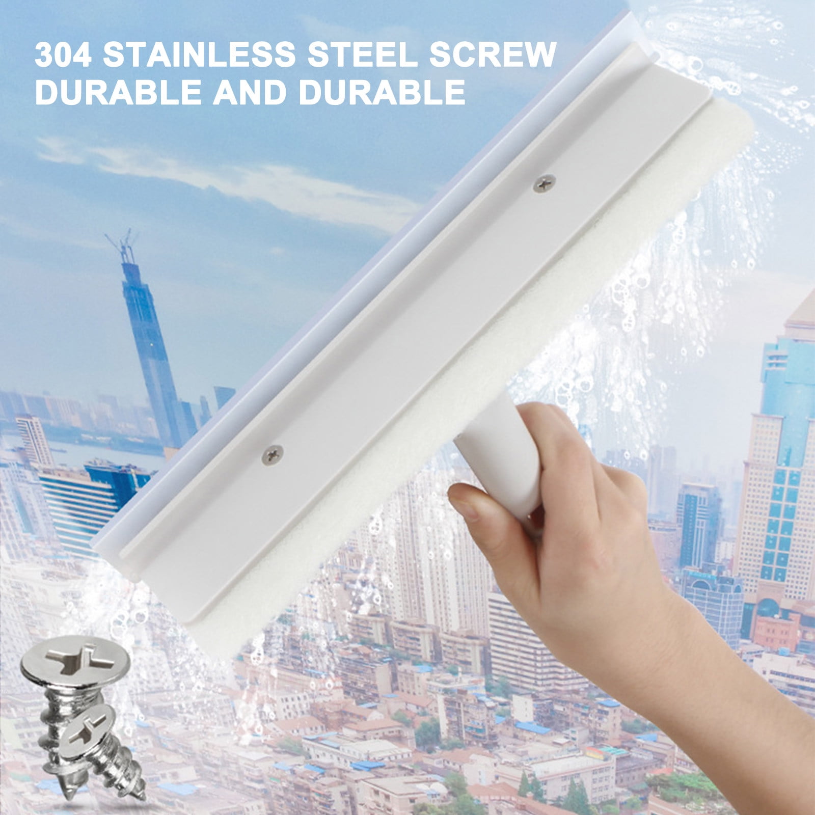 Wovilon Professional Window Squeegee, 2-In-1 Squeegee for Window ...