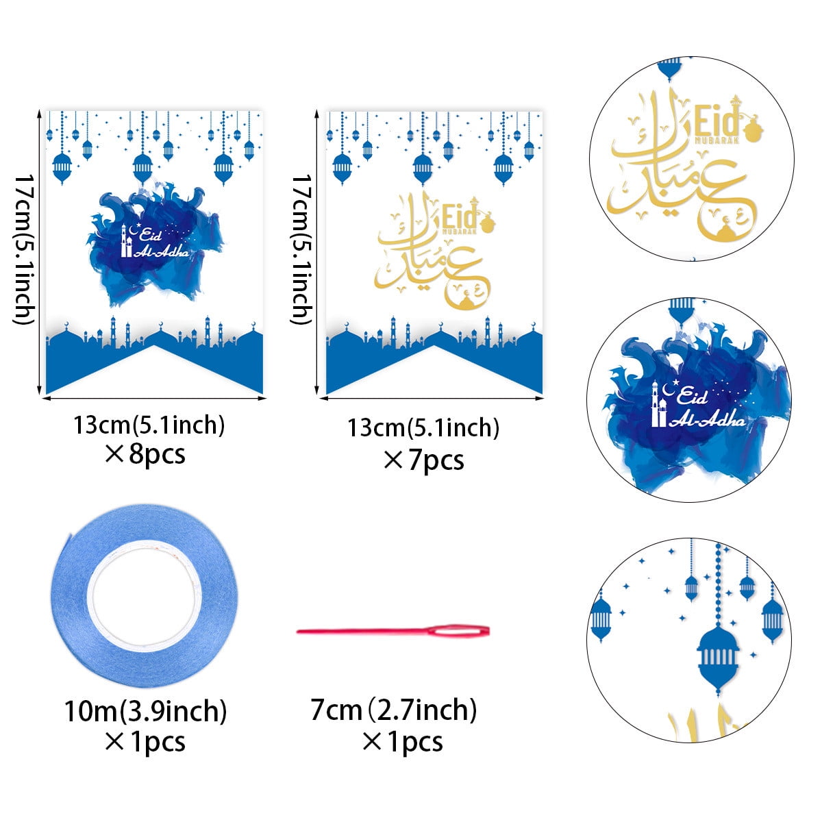 Wovilon Ramadan Banner Set Eid Banner Ramadan Decorations Ramadan ...