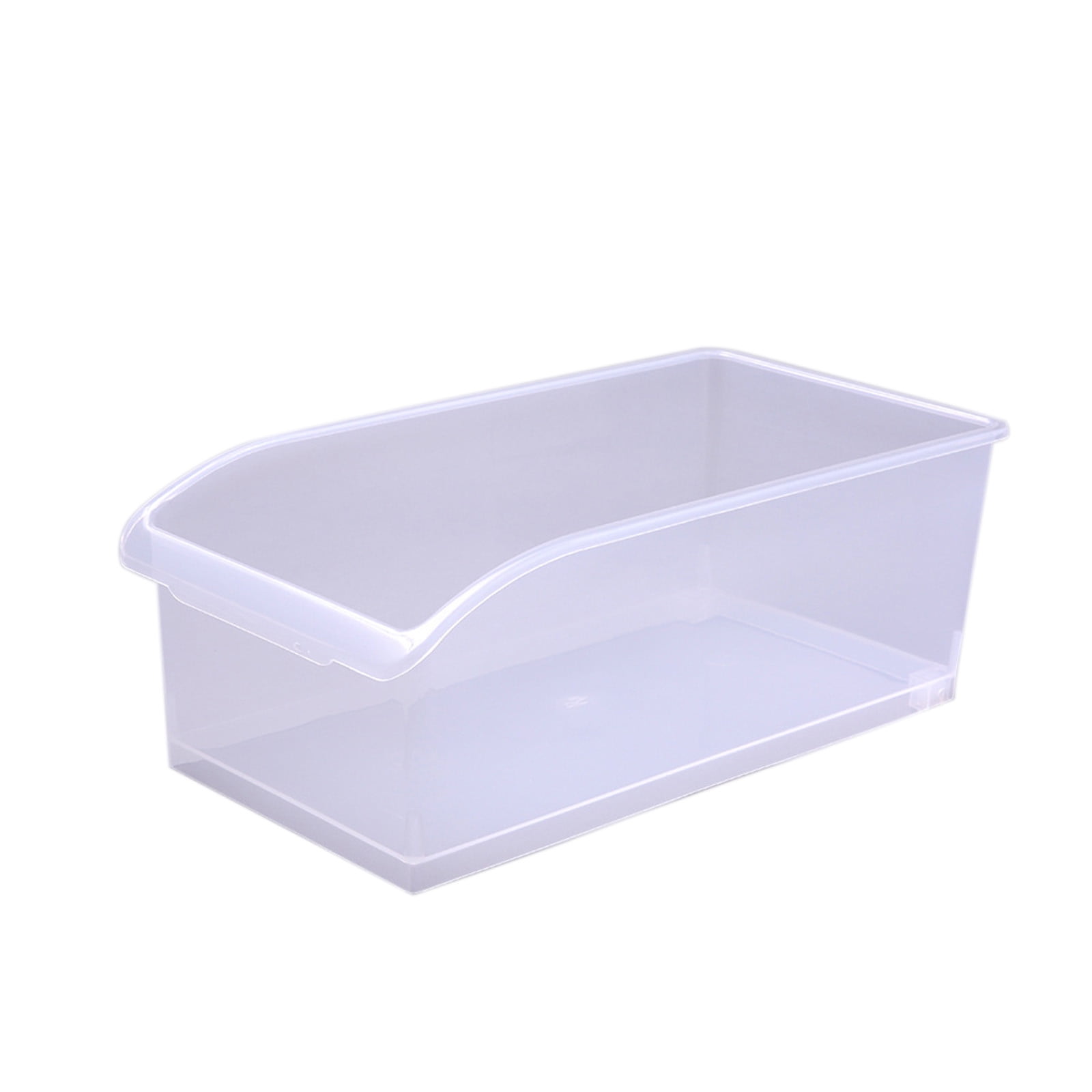 Wovilon Refrigerator Storage Box Wheels Transparent Food Box Drawer ...