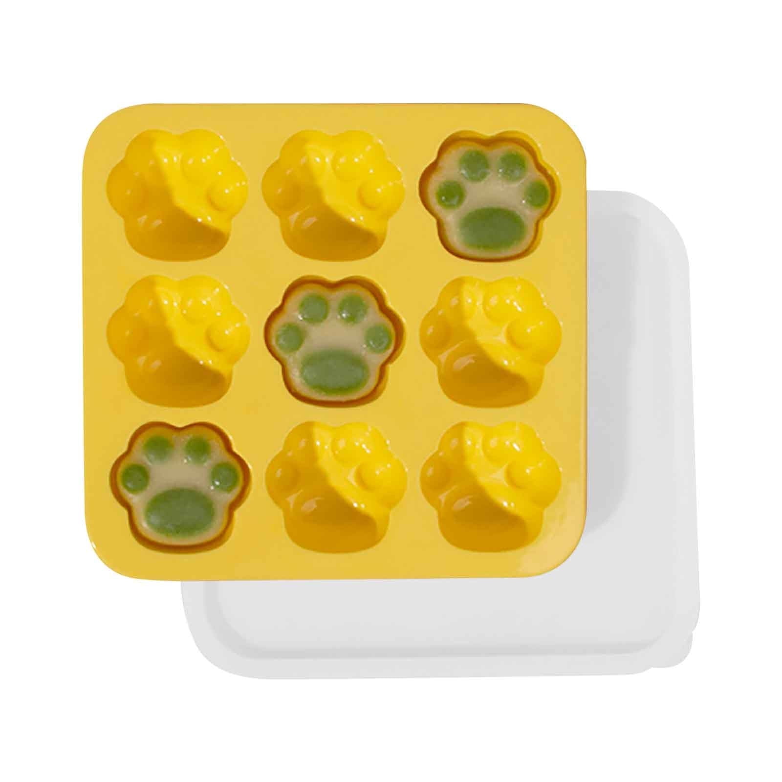 Silicone Paw Print Mold Food Grade Ice Cube Tray, Dakuan Set Of 9 Packs ...
