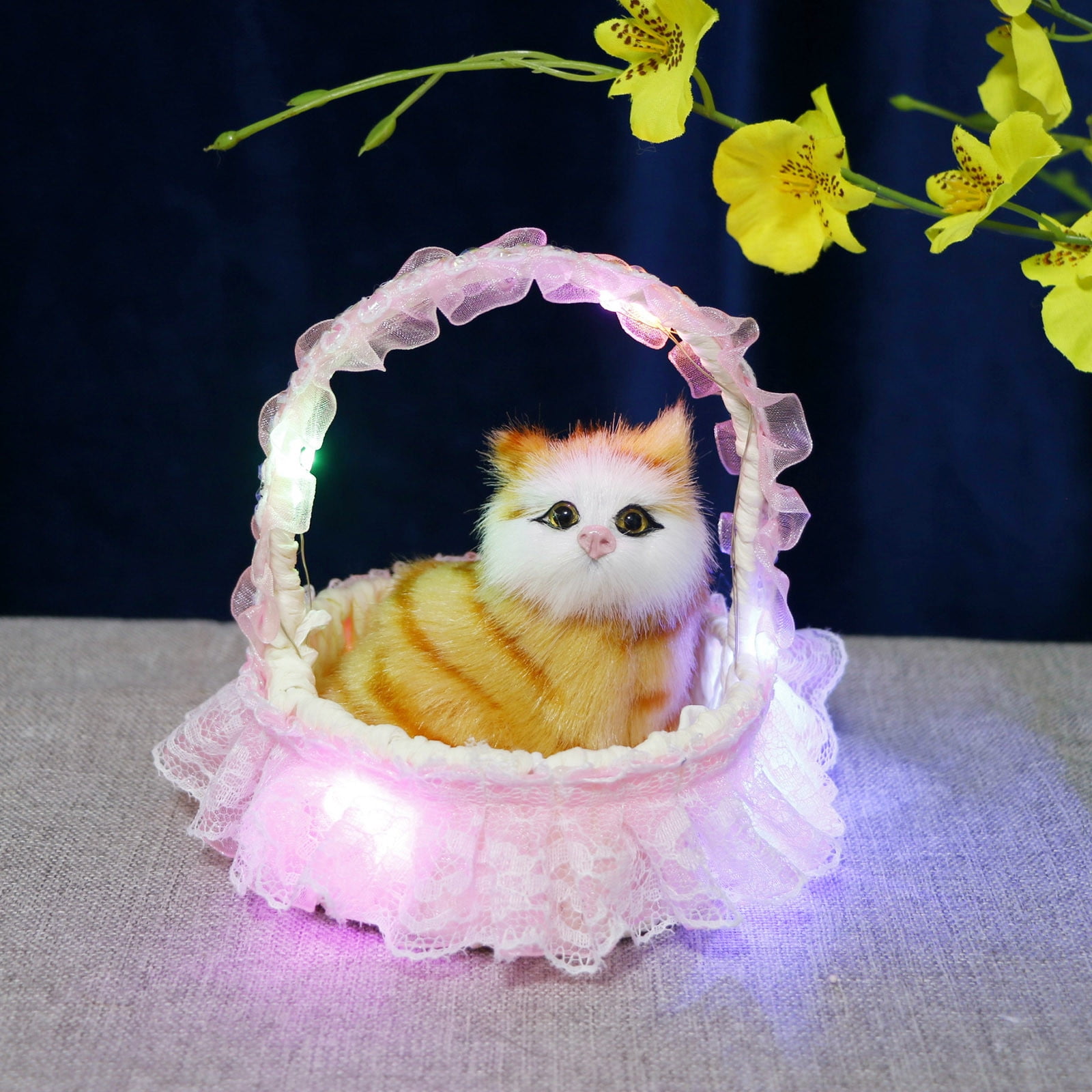 Wovilon Simulation Cat Plush Animals Toy Will Call The Doll Plush Toy ...