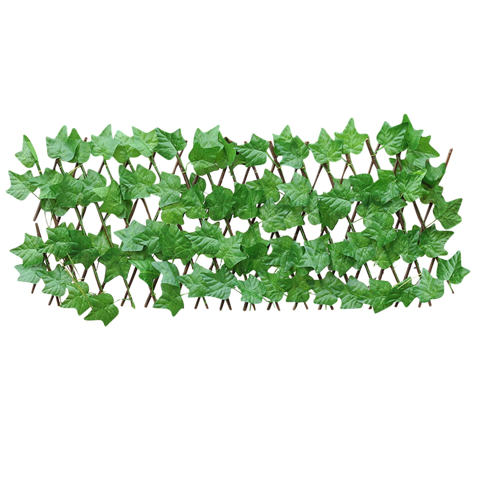 Wovilon Simulation Fence Fence Telescopic Fence Fake Flower Green ...