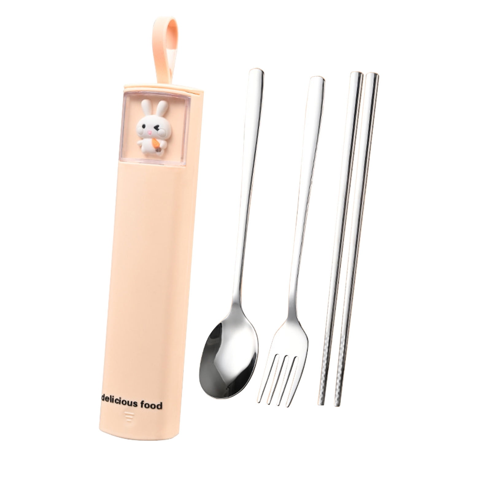 Wovilon Stainless Steel Portable Cutlery Set Camping Cutlery Box Set ...