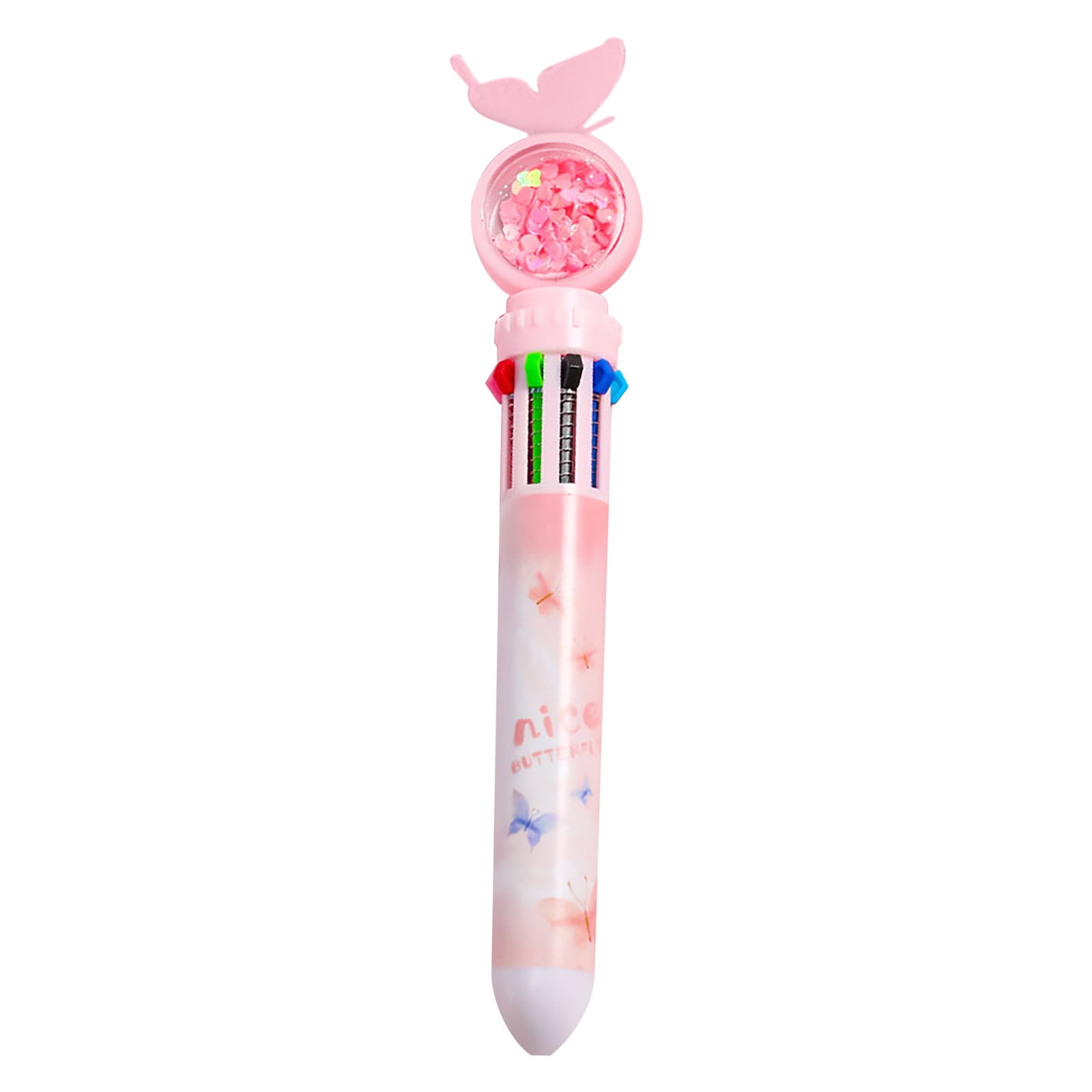 Wovilon Supplies 10-In-1 Multicolor Ballpoint Pen,6-Color Retractable ...