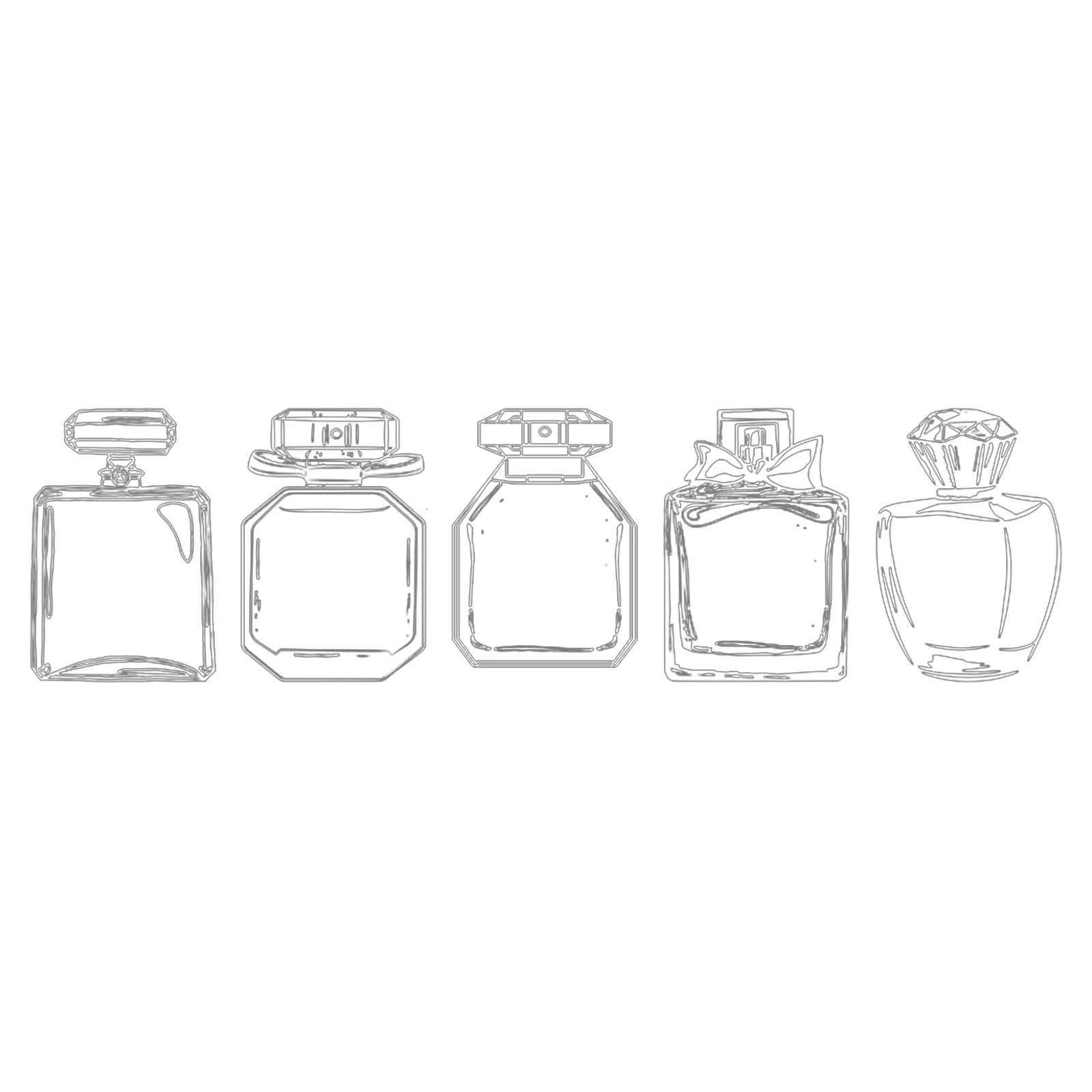 Wovilon Transparent Sticker Package Bottle Dried Flower Hand Account ...