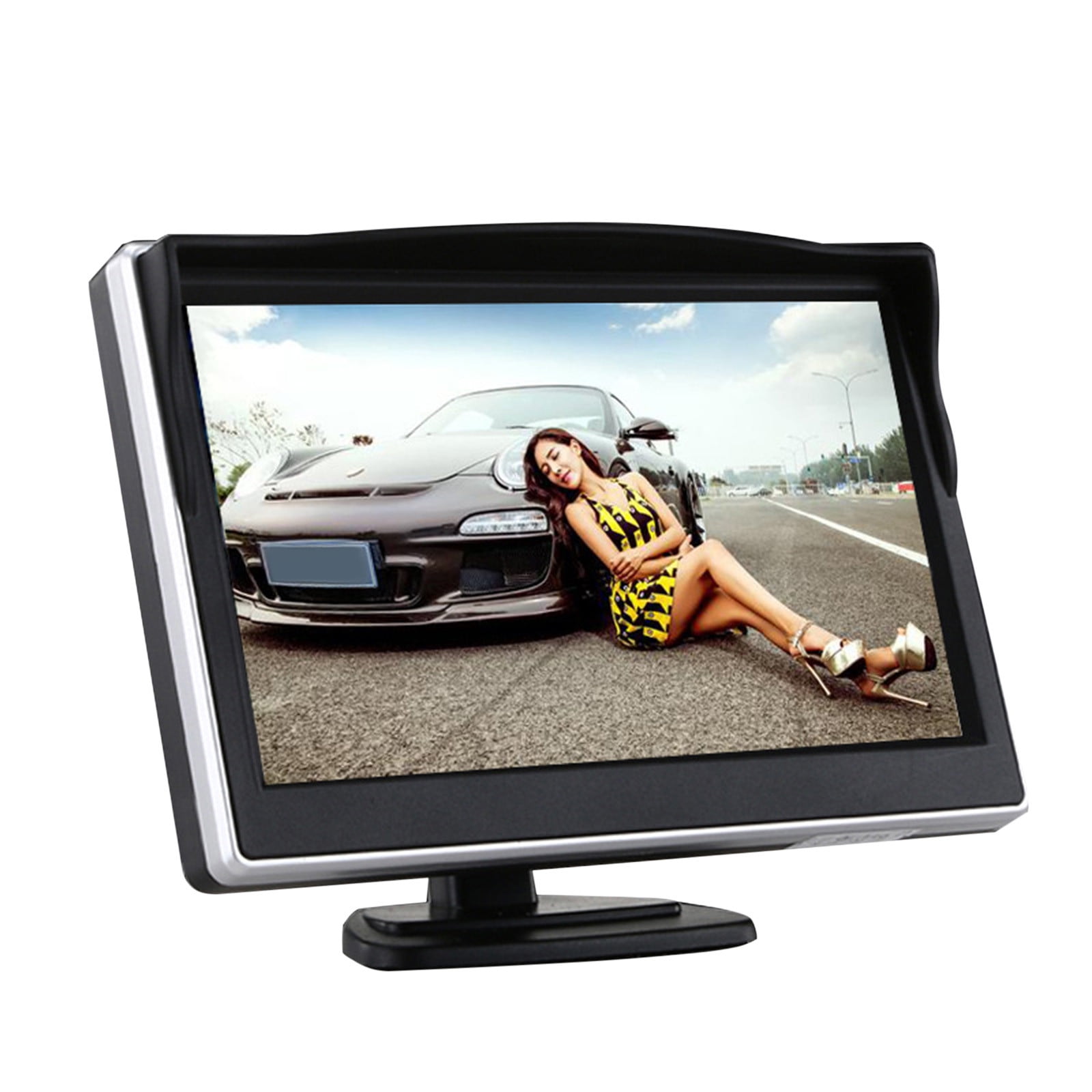 Wovilon Vehicle Universal Hd Lcd Display 5-Inch Monitor With Sunshade ...