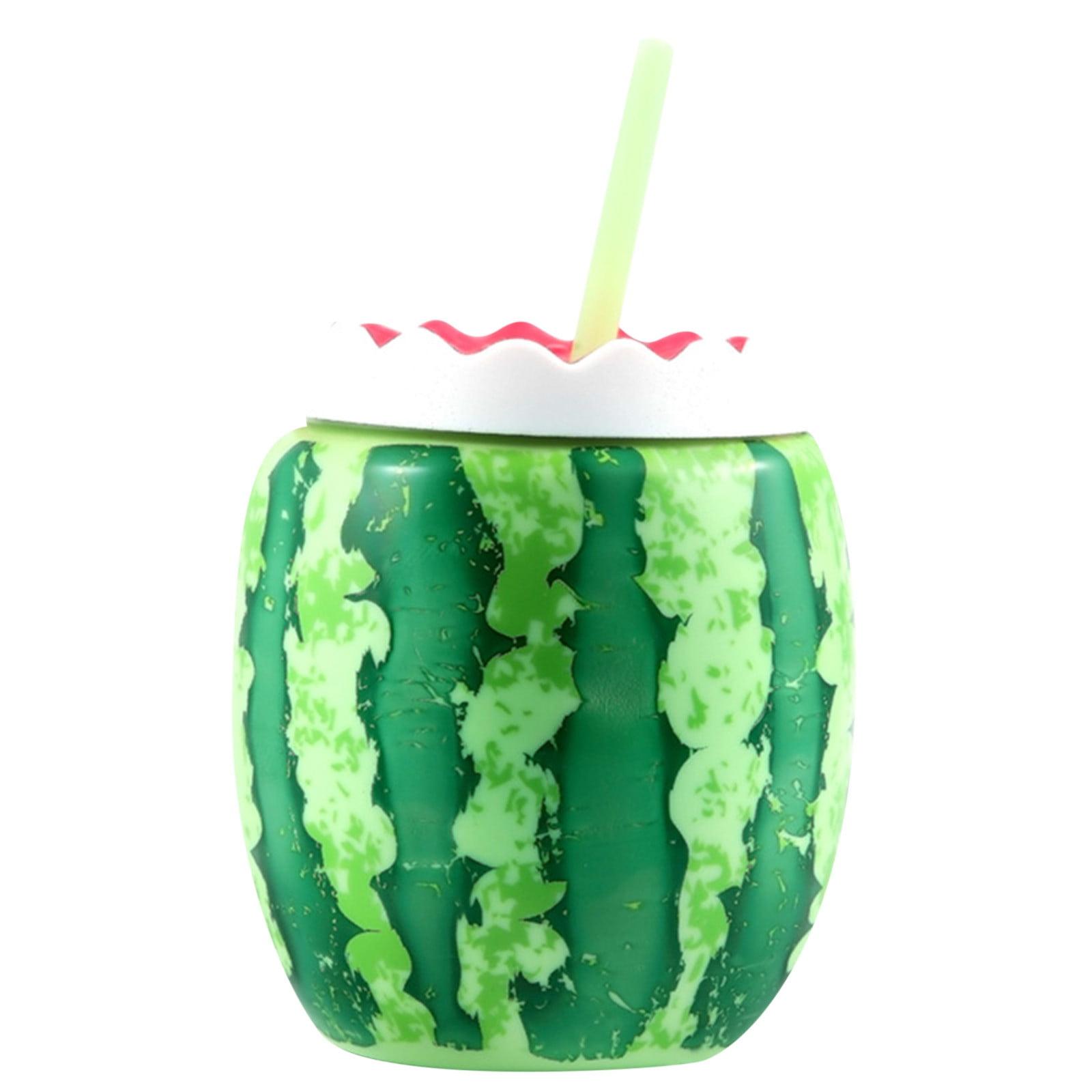 Wovilon Watermelon Shape Cup With Straw Creative Bottle Backyard Bbq ...