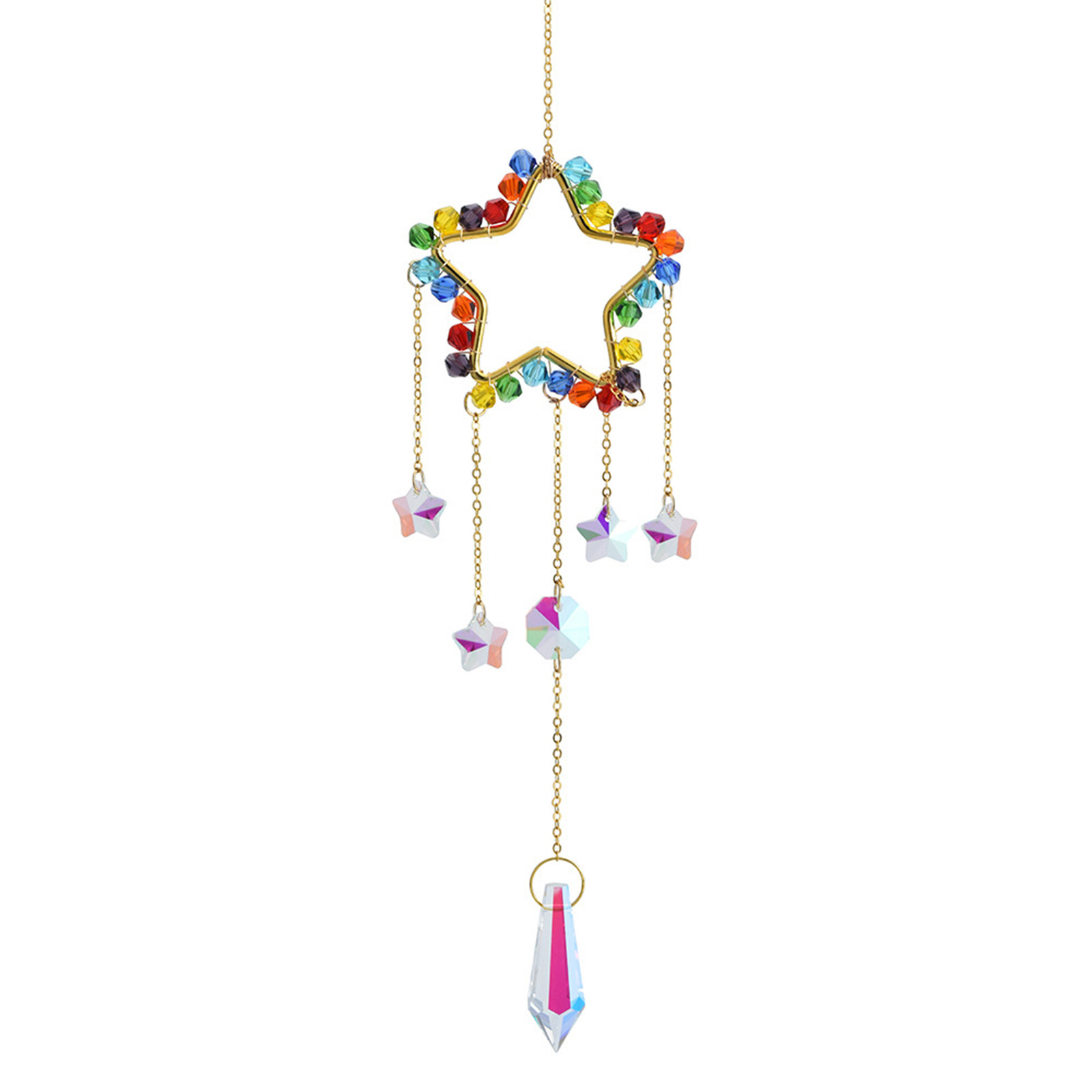 Wovilon Wind Chimes Crystals Hanging For Window Garden Suncatchers ...