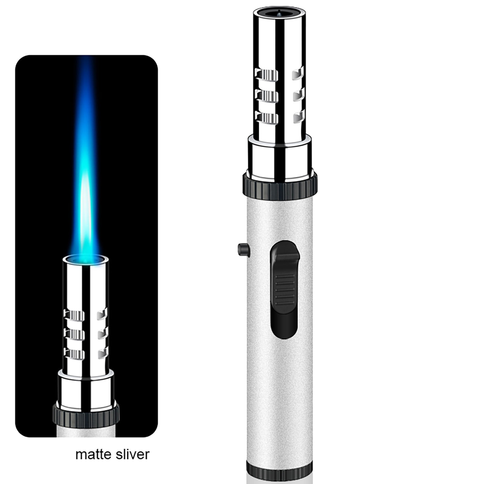 Wovilon Windproof Spray Lighter Pen Spray Jet Butane Pipe Lighter ...