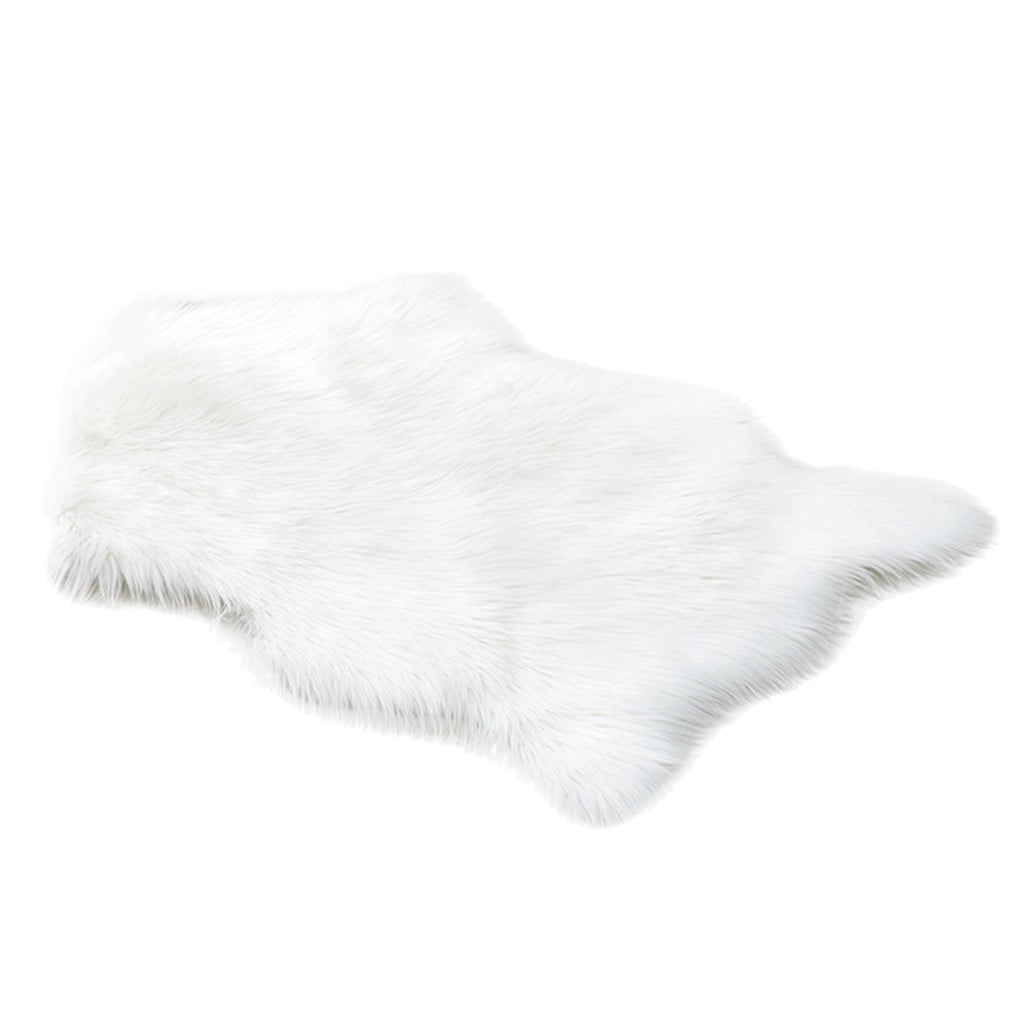 Wovilon Wool Imitation Sheepskin Rugs Faux Non Slip Bedroom Shaggy ...