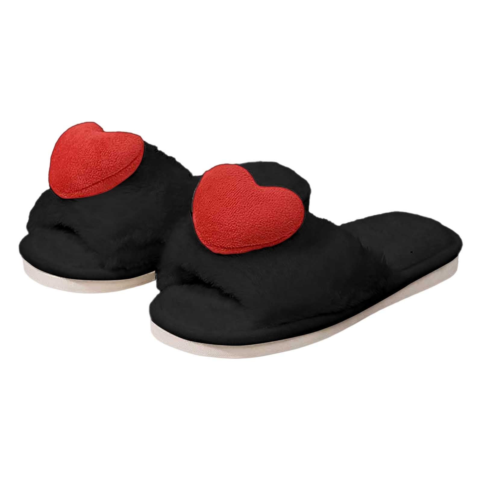 Wovix Fuzzy Slippers For Women Basic Indoor Outdoor Comfortable Soft ...