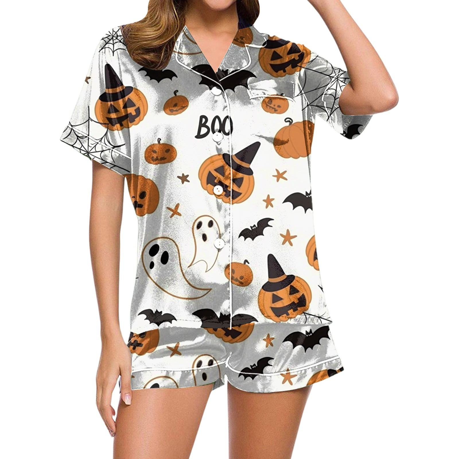 Wovix Halloween Pajamas For Women Set Fall Pjs Daily Wear 2 Piece ...