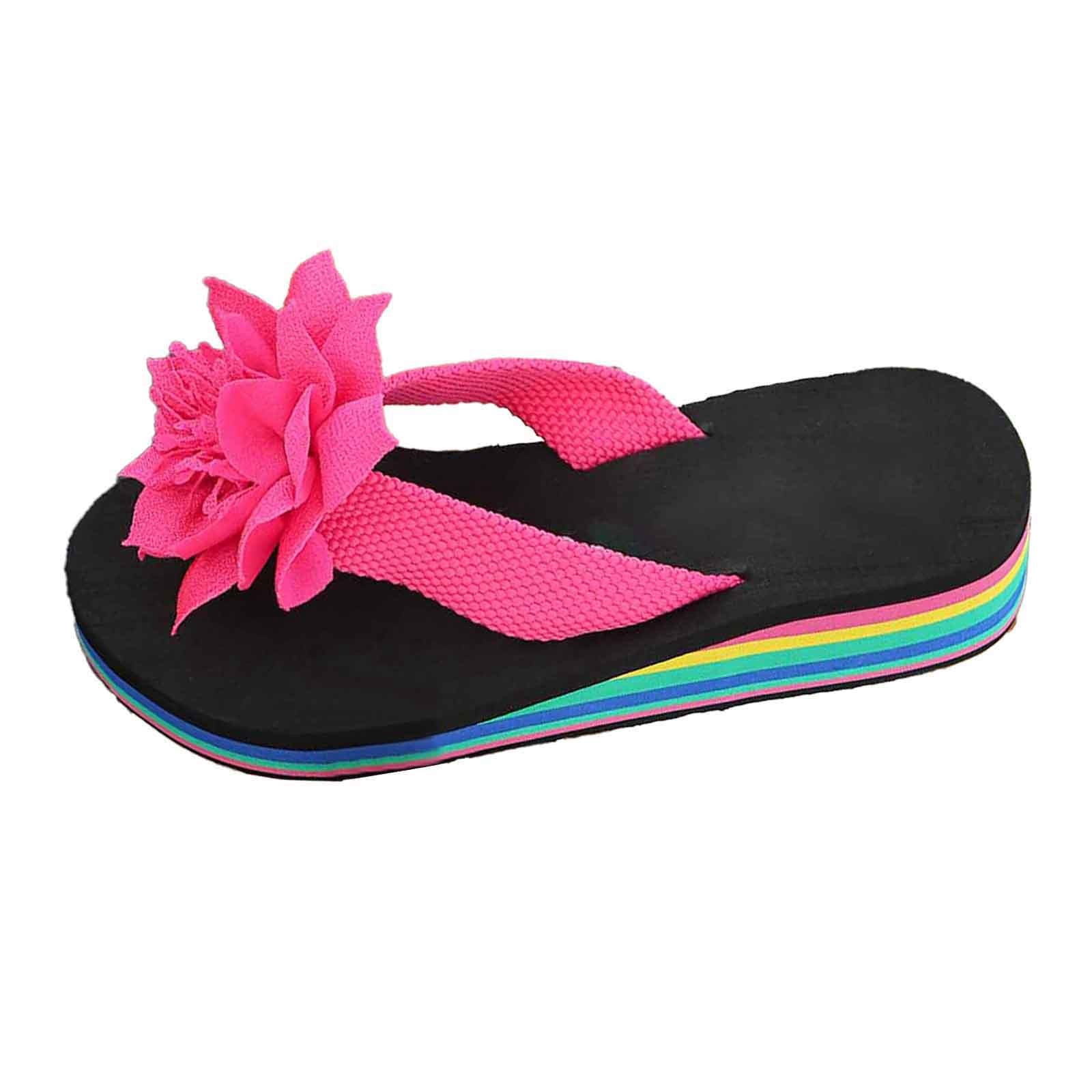 Wovix House Slipper For Women Trendy Rainbow Slippers Casual Beach Wear ...