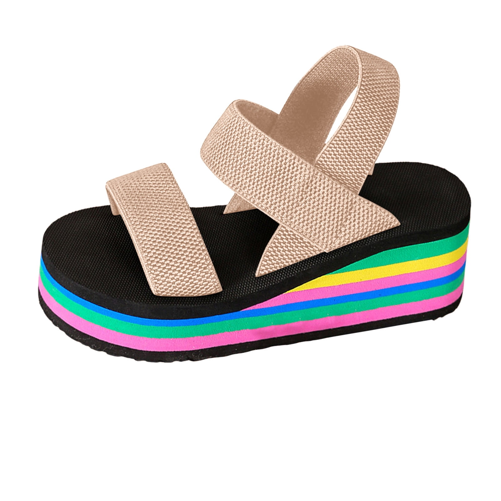 Wovix Sandals For Women Double Band Trendy Shoes Platform Ankle Strap ...