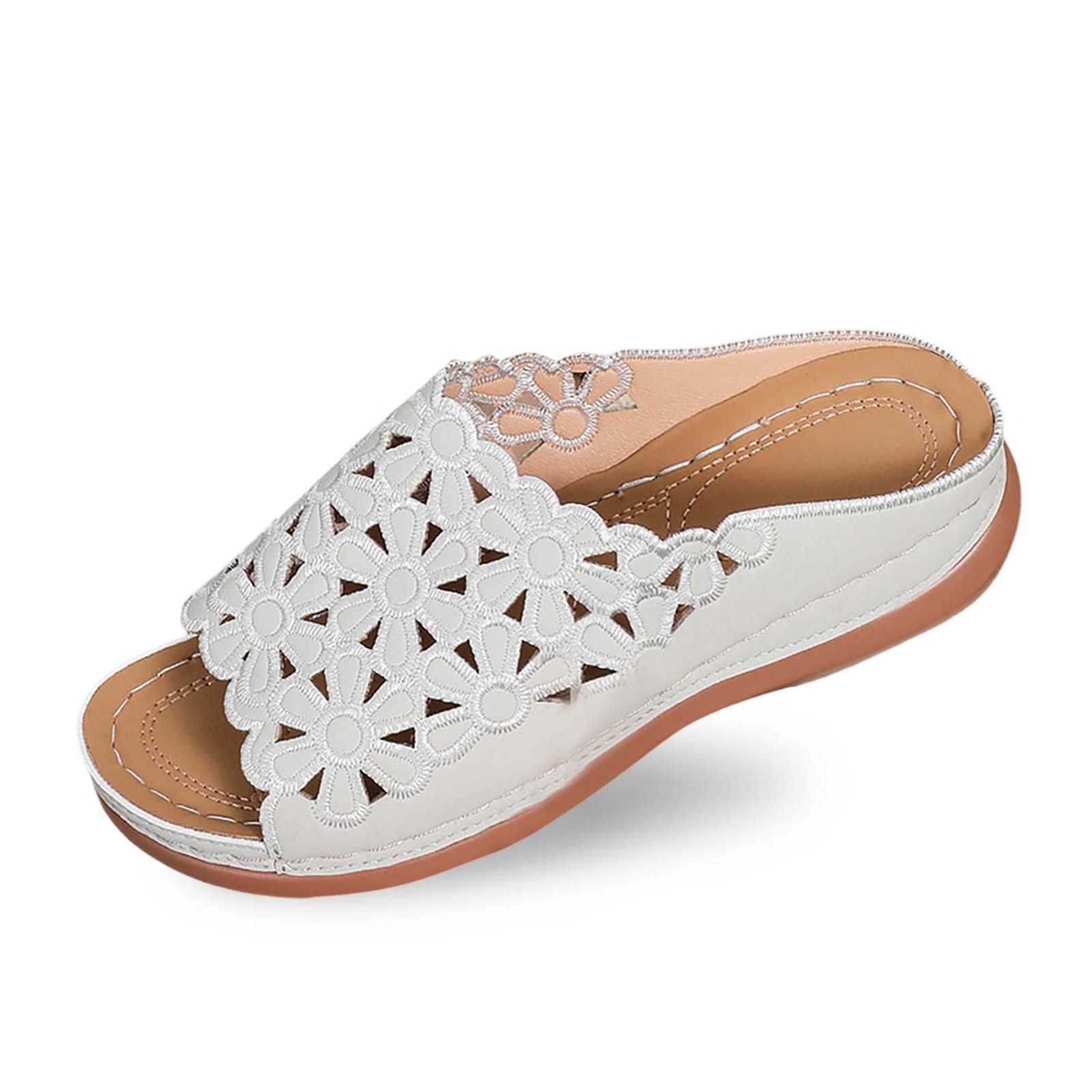 Wovix Slippers For Women Comfortable Low Sandals For Beach Open Toe ...