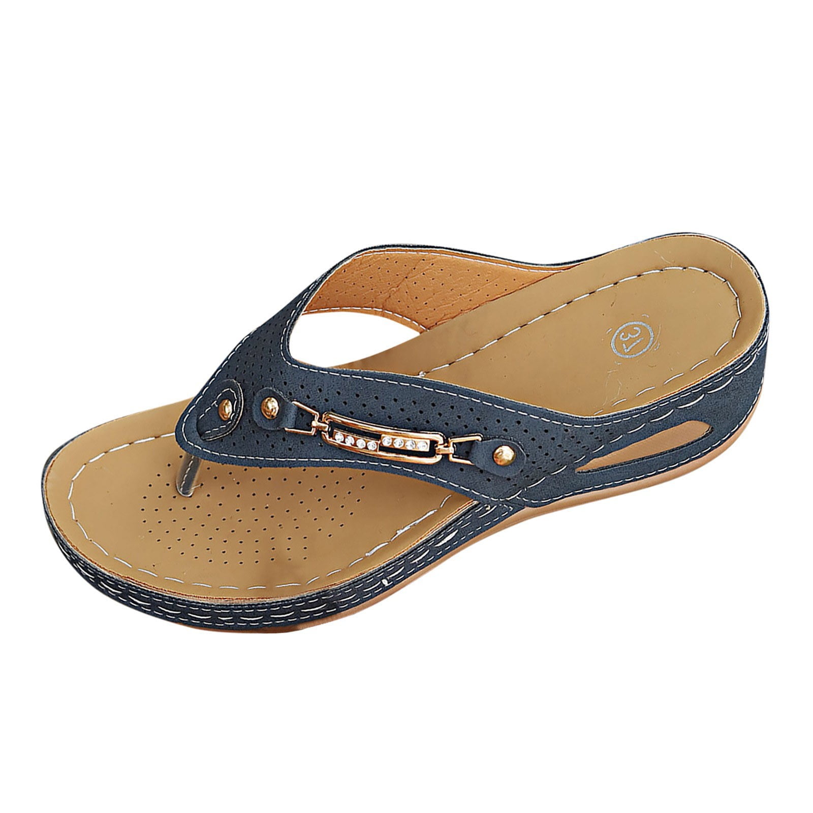 Wovix Slippers For Women Simple Shoes Arch Support -On Platform Thong ...