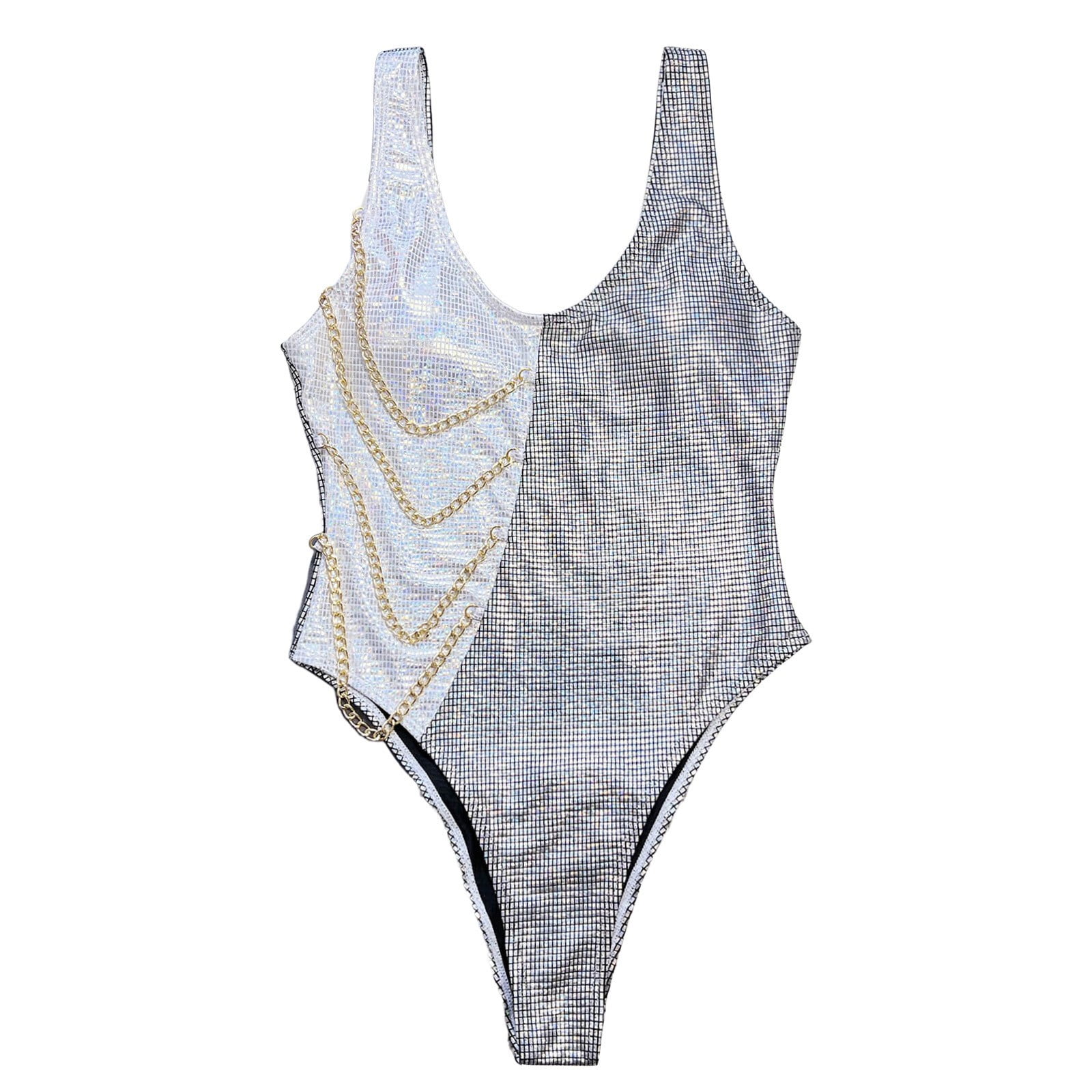 Wovix Swimsuit for Women Backless Scrunch High Cut Monokini One Piece ...