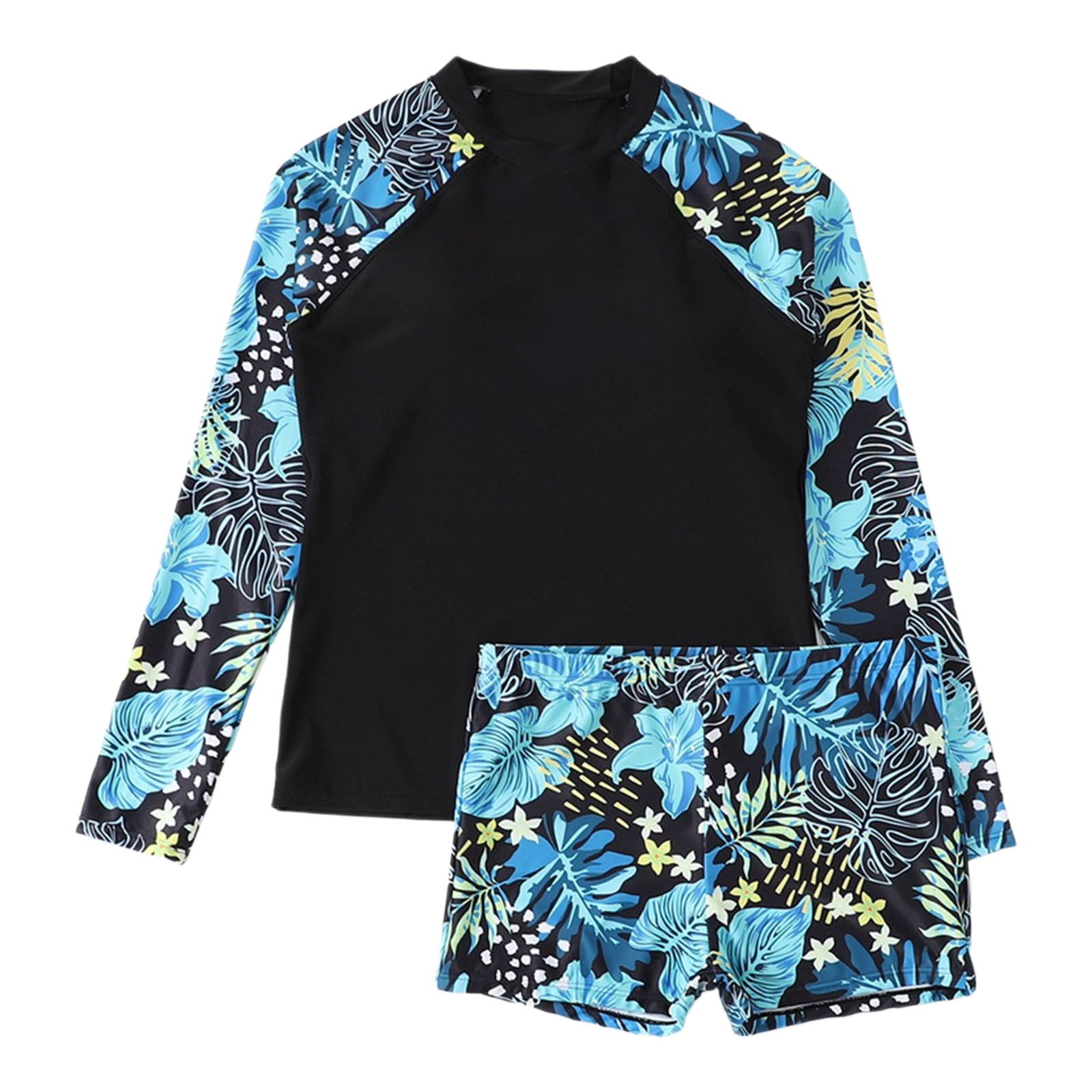 Wovix Women 2 Piece Rash Guard Long Sleeve Swimsuits UV UPF 50+ Swim ...