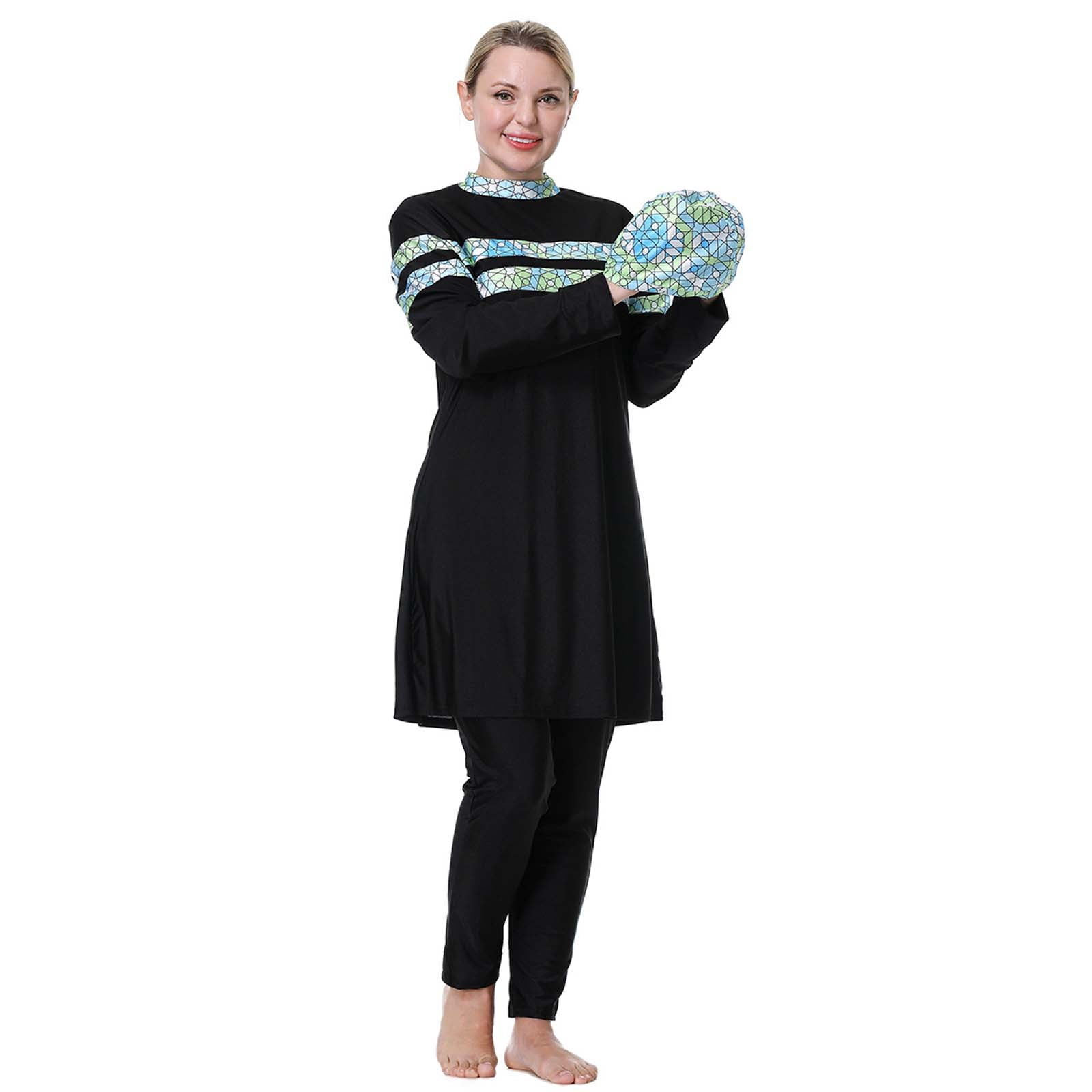 Wovix Women Modest Muslim Swimsuit Full Coverage Swimwear Islamic Hijab ...