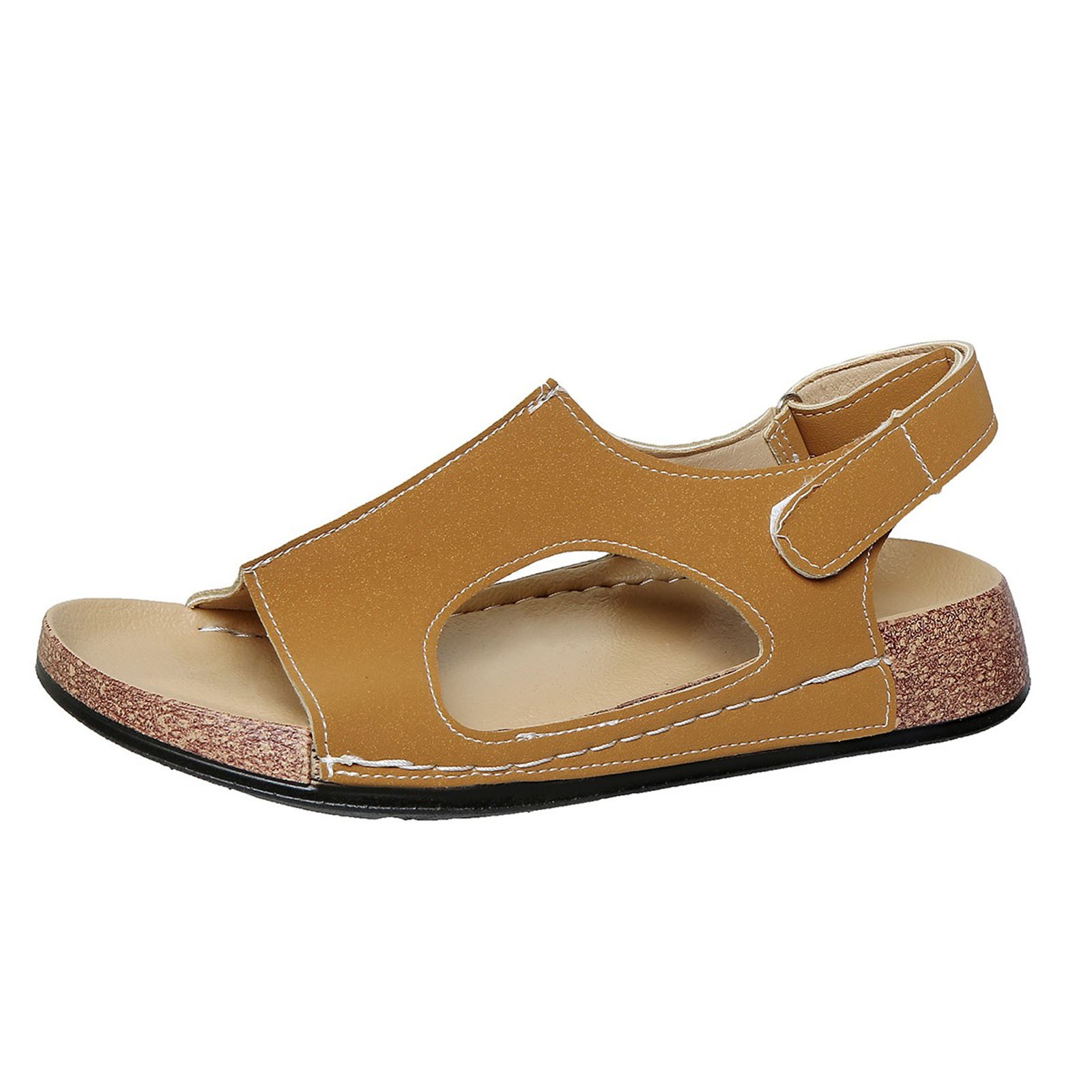Wovix Women Trendy Sandals Retro Style Classic Trendy Faux Leather ...