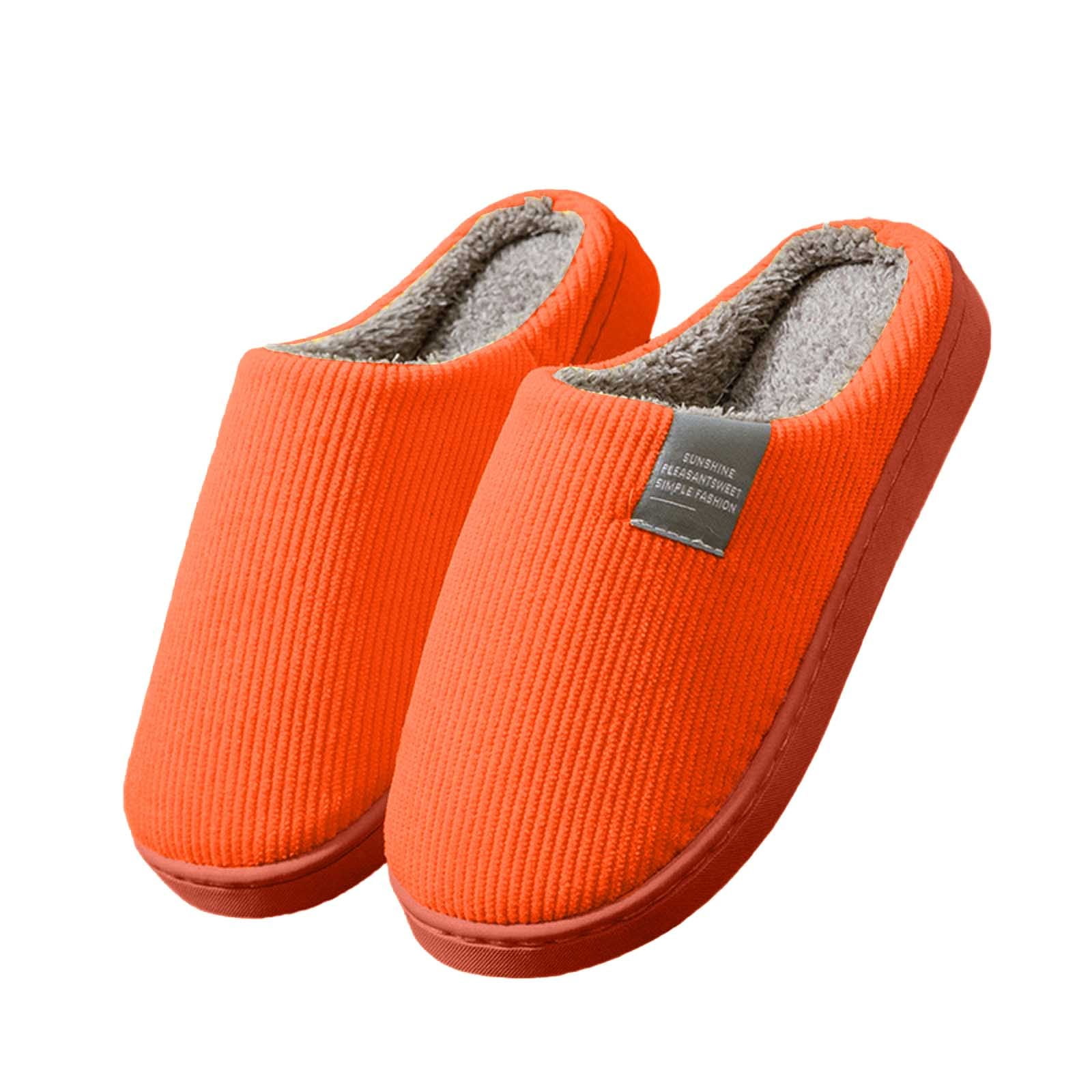 Wovix Women's Corduroy Scuff Solid Color Basic Slippers Soft Comfy ...