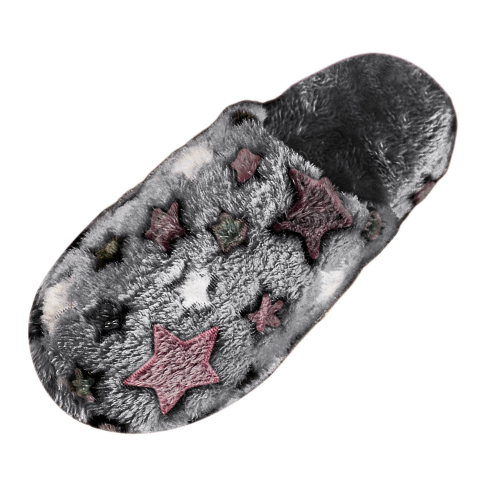 Wovix Women's Fuzzy Scuff Slippers Soft Comfy Casual Memory Foam Non ...