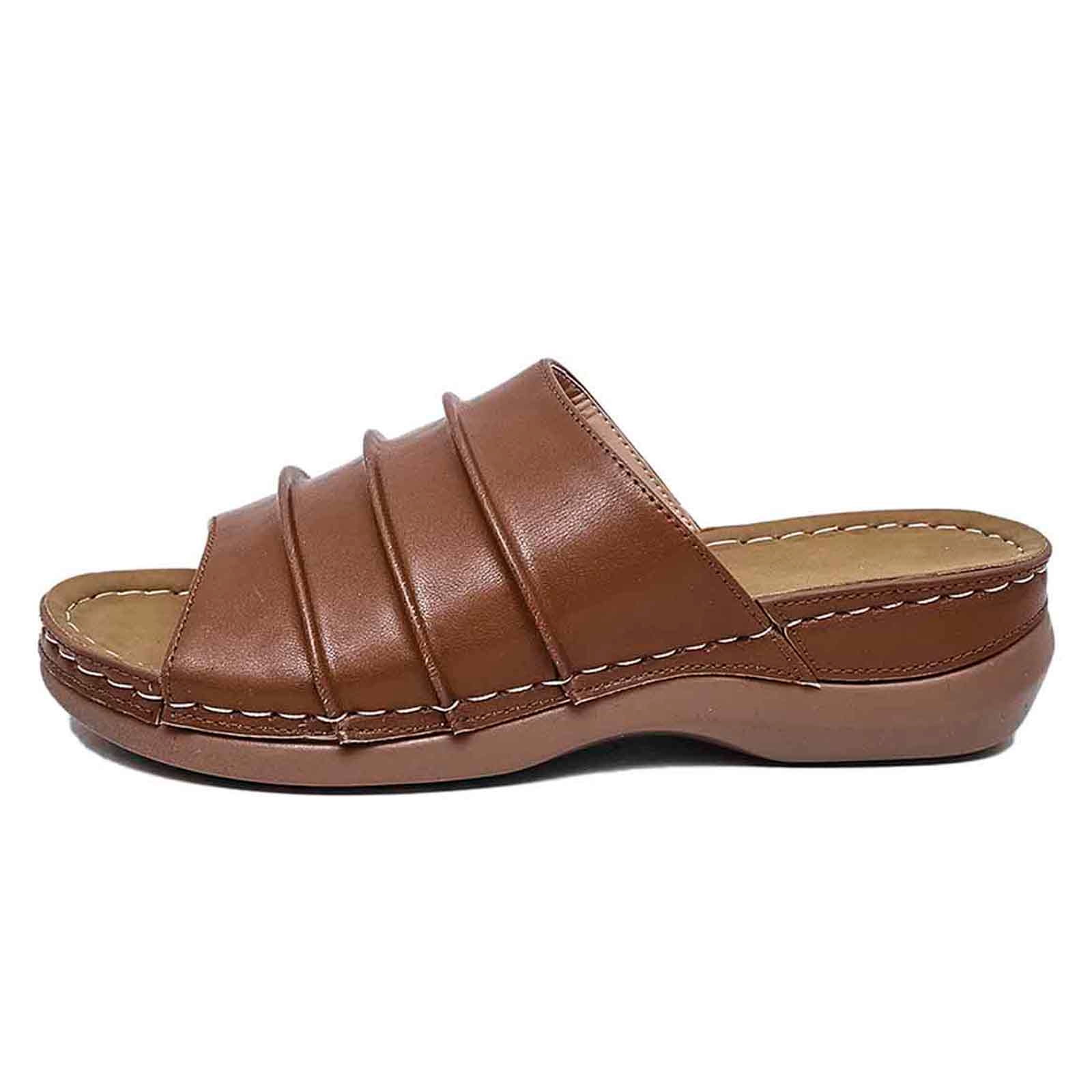 Wovix Women's Sandals Artificial Leather Sun Protection Open Toe Wedge ...