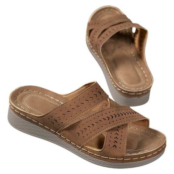 Wovix Women's Sandals Orthotic Slides Comfortable Orthopedic Sandals ...