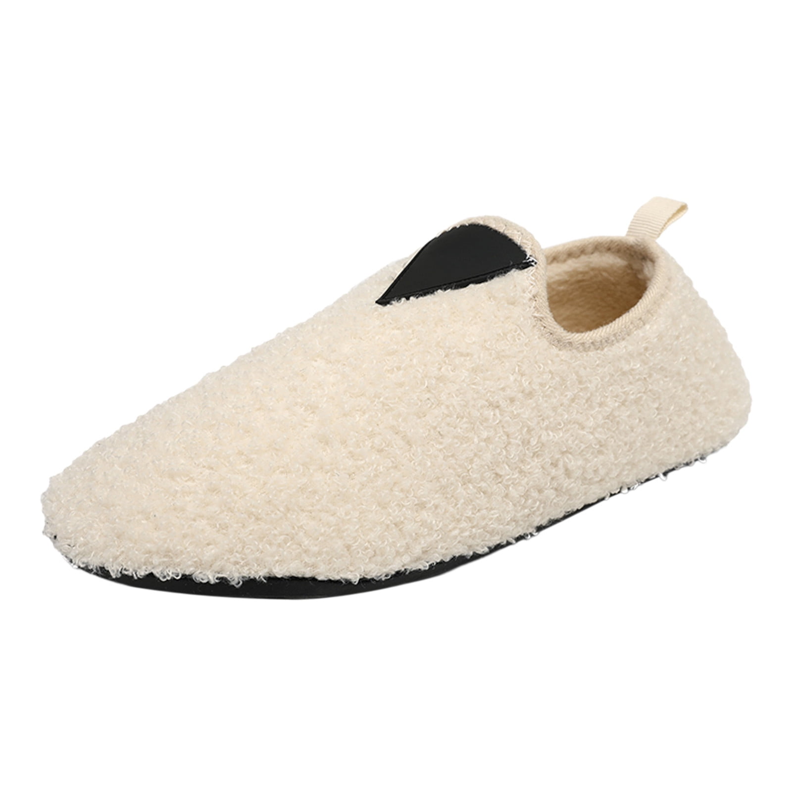 Wovix Women's Teddy Fleece Closed Back Indoor Slipper Closed Toe Simple ...