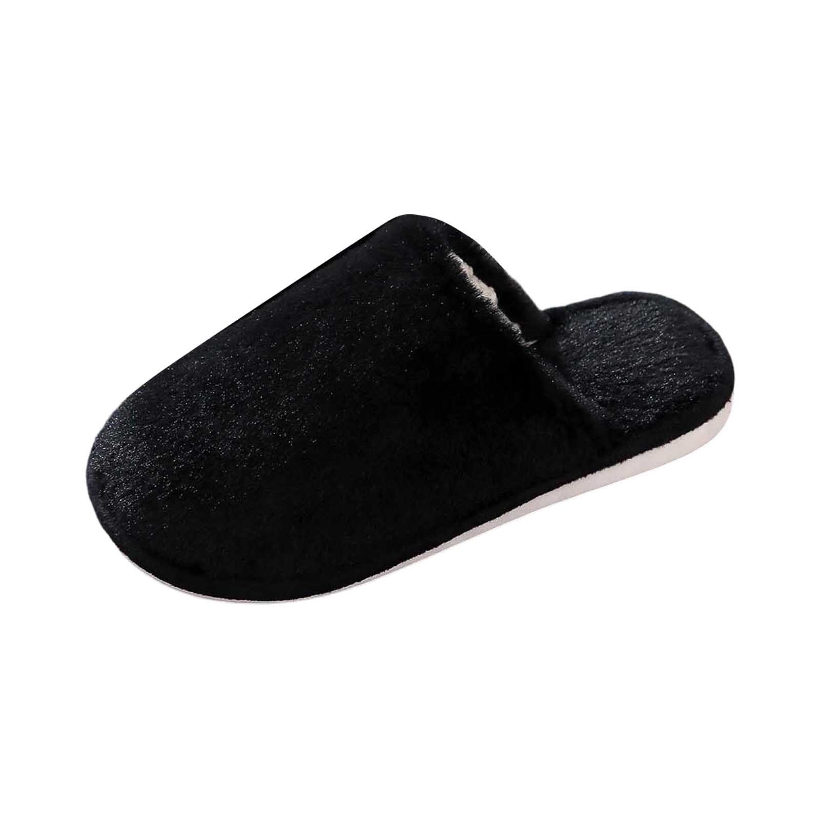 Wovix Womens Soft Plush Memory Foam Cushionin Scuff Slippers Warm Fuzzy ...