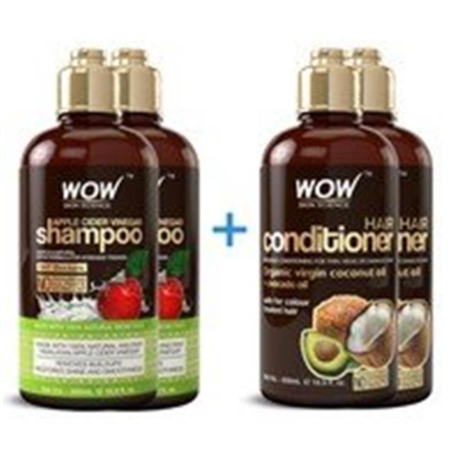 Wow Apple Cider Vinegar Shampoo Plus Coco Avocado Conditioner - Hair ...