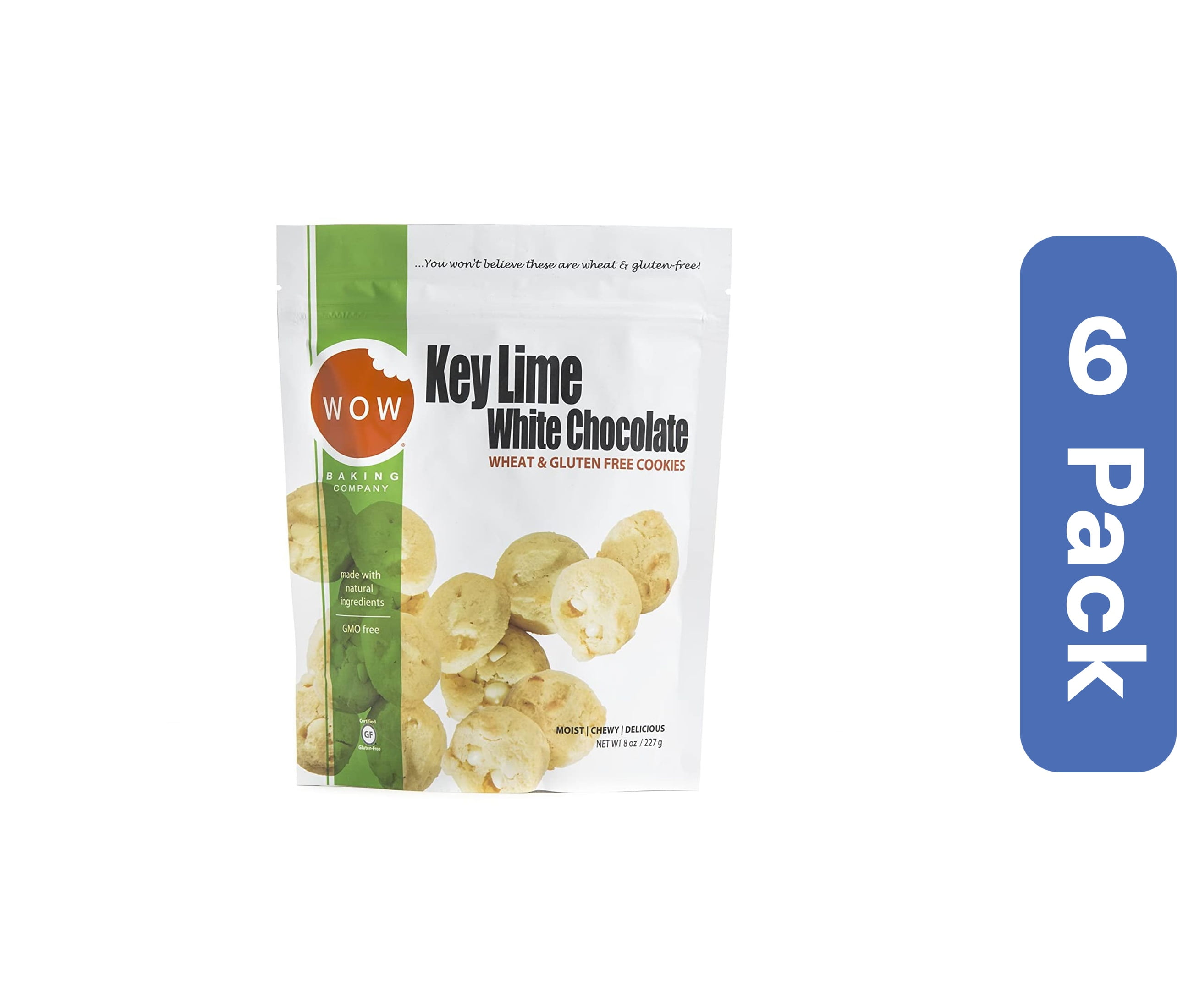 Wow Baking Company Key Lime Cookie with White Chocolate 8 oz (Pack Of 6 ...