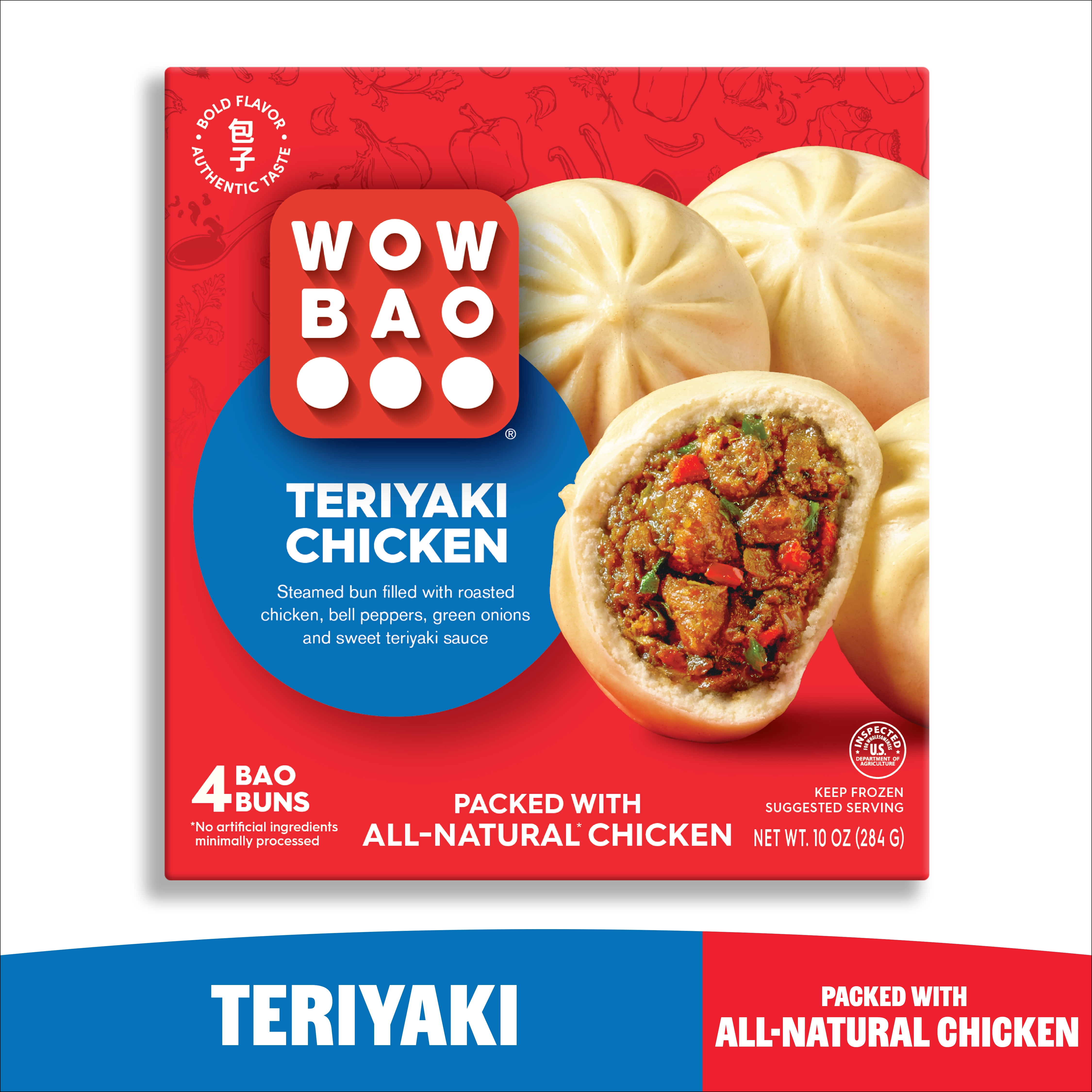 Wow Bao Teriyaki Chicken Bao 4 pack, Frozen - Walmart.com