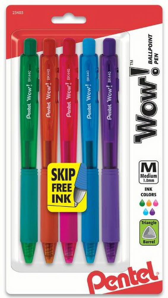 Wow! Colors Retractable Ballpoint Pen (Pack of 10) - Walmart.com