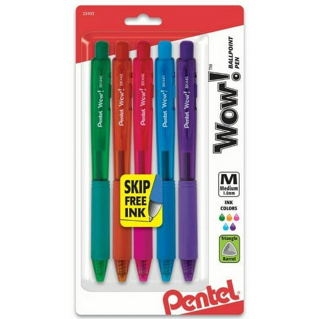 Wow! Colors Retractable Ballpoint Pen (Pack of 2) - Walmart.com