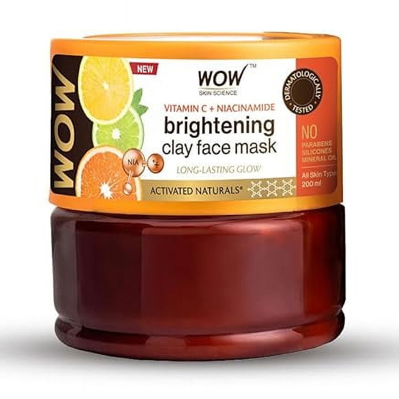 Wow Skin Science Vitamin C Glow Clay Facoba Oil & Bentonite Clay - For ...