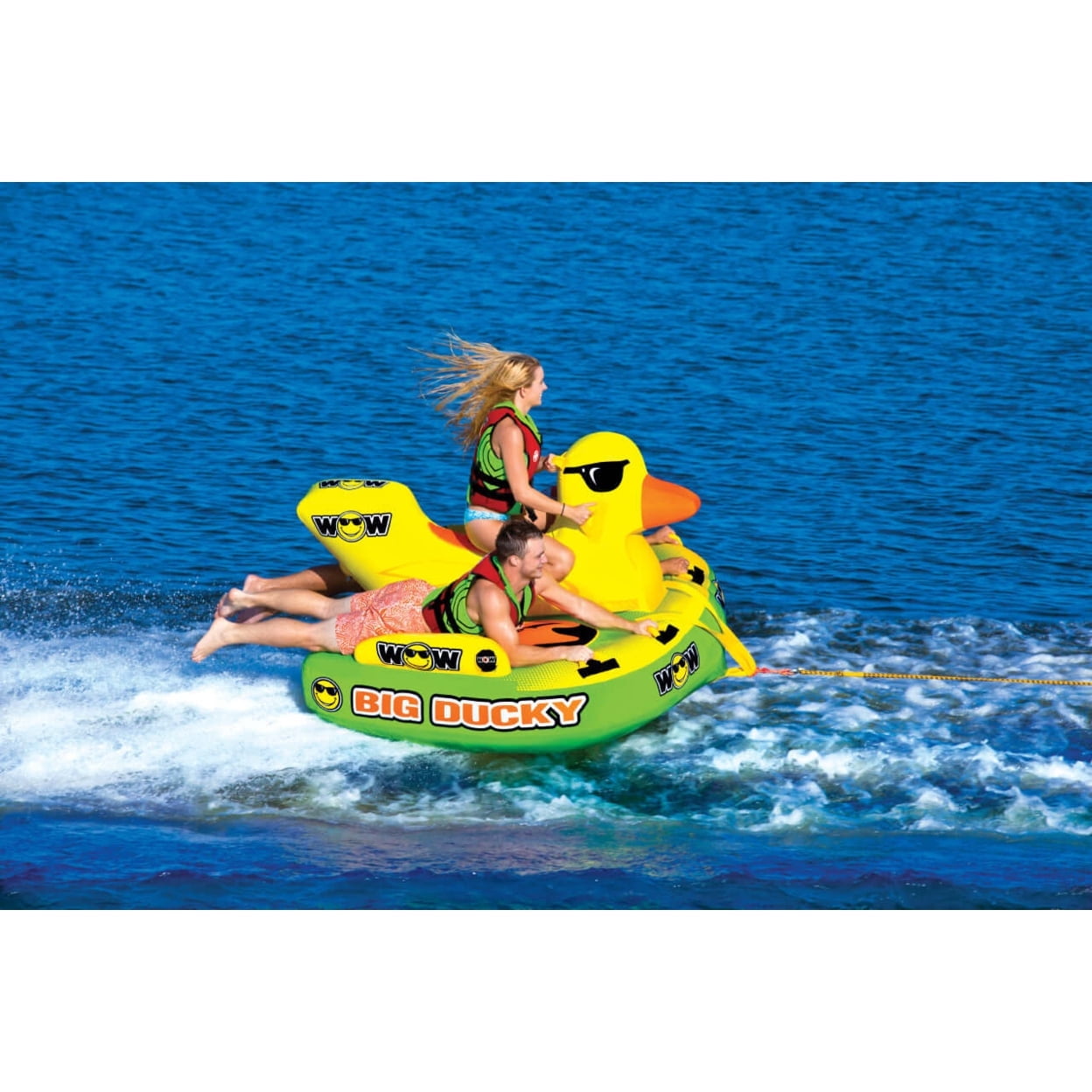 Wow Watersports Big Ducky 3-Person Inflatable Sports Water Tube, Lake ...